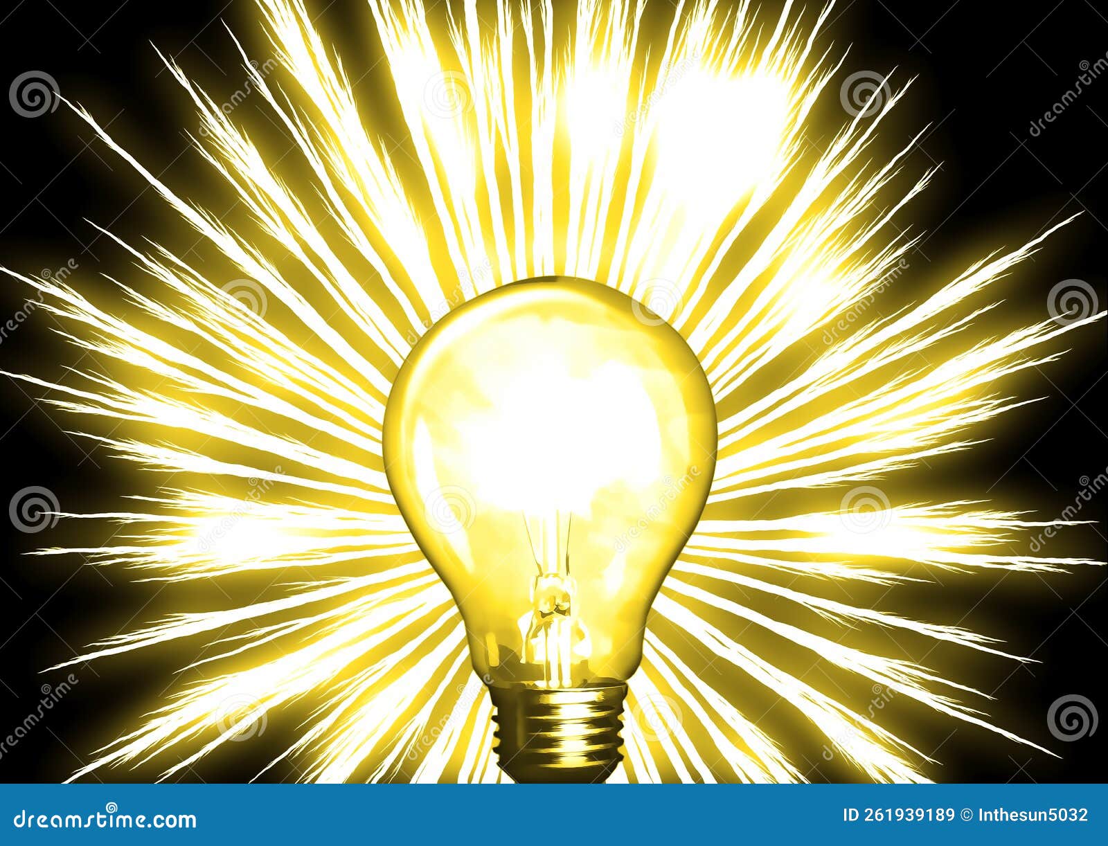 3d Illustration of a Light Bulb that Shines with the Concept of Science ...