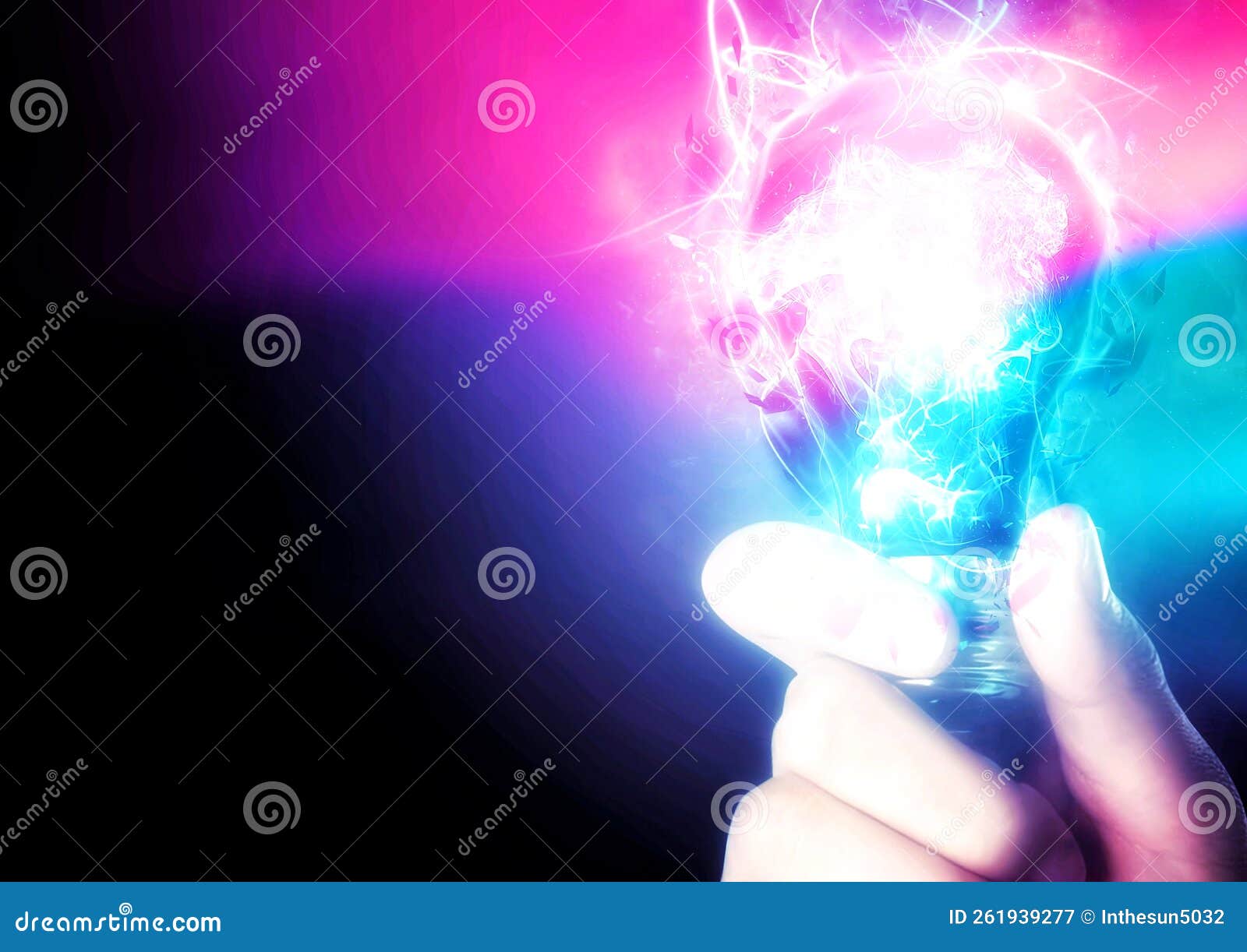 3d Illustration of a Light Bulb that Shines with the Concept of Science ...