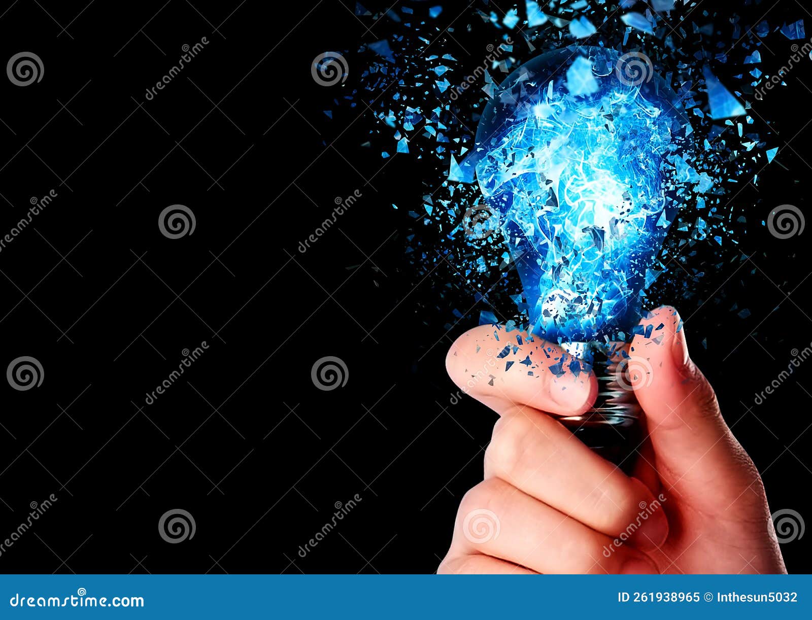 3d Illustration of a Light Bulb that Shines with the Concept of Science ...