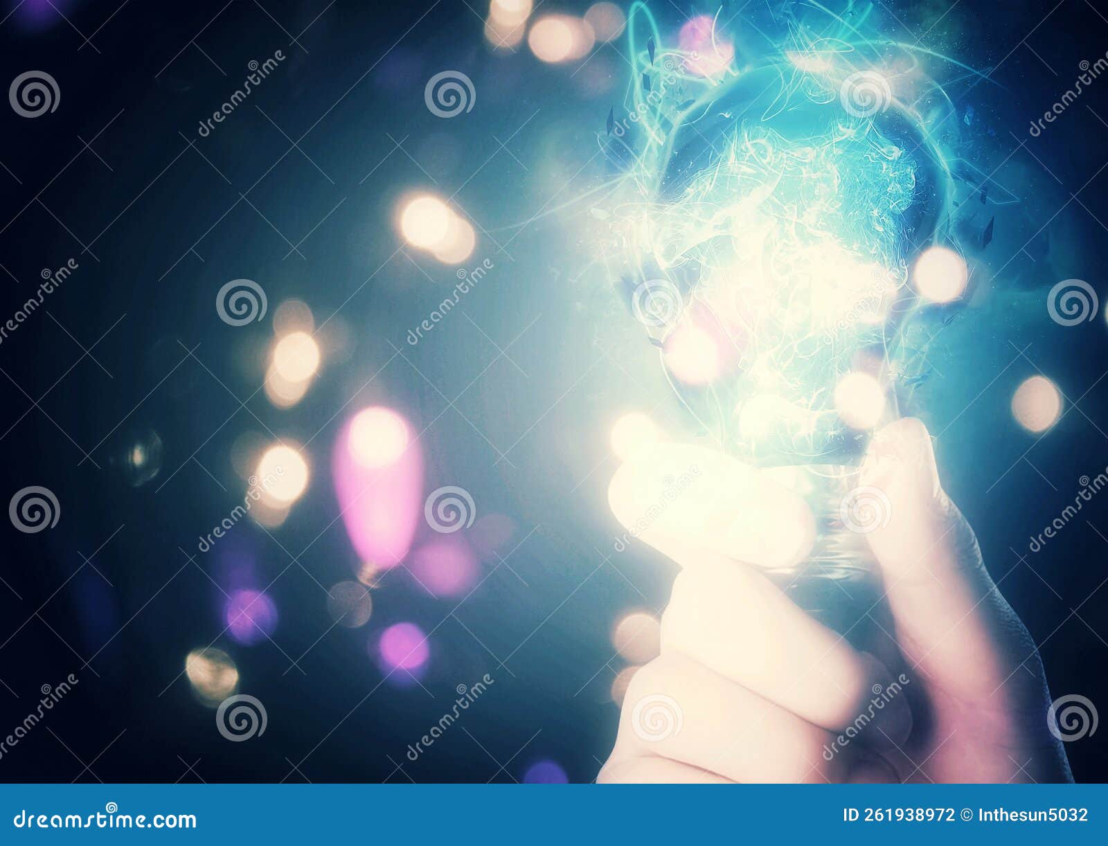 3d Illustration of a Light Bulb that Shines with the Concept of Science ...