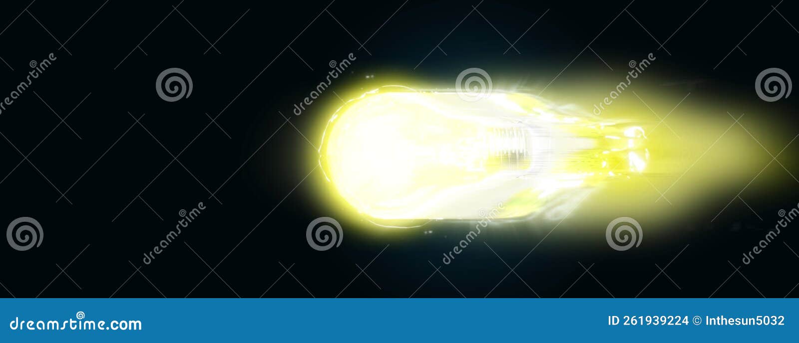 3d Illustration of a Light Bulb that Shines with the Concept of Science ...