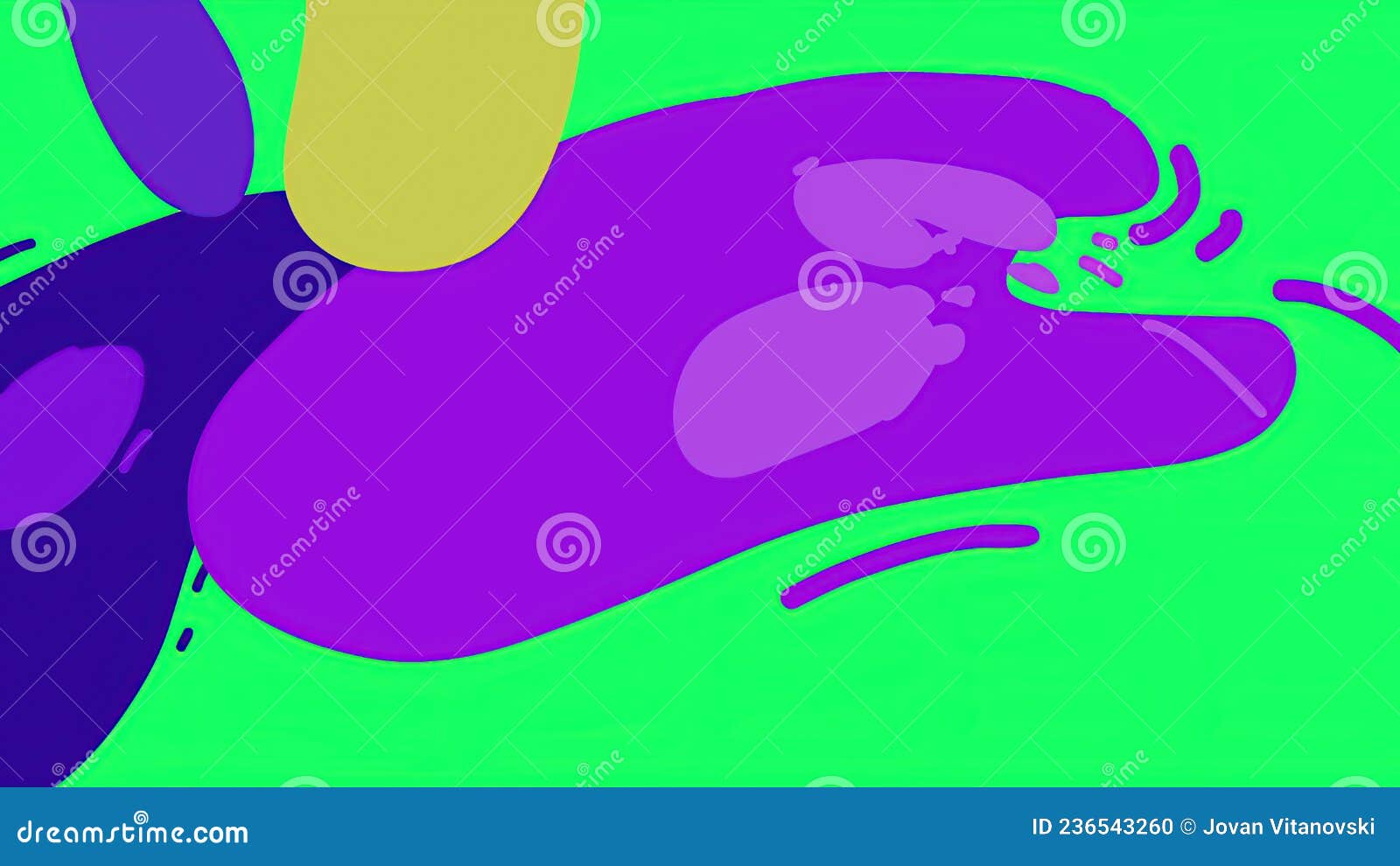 Liquid Abstract Organic Form in Minimal Art Style Stock Illustration ...