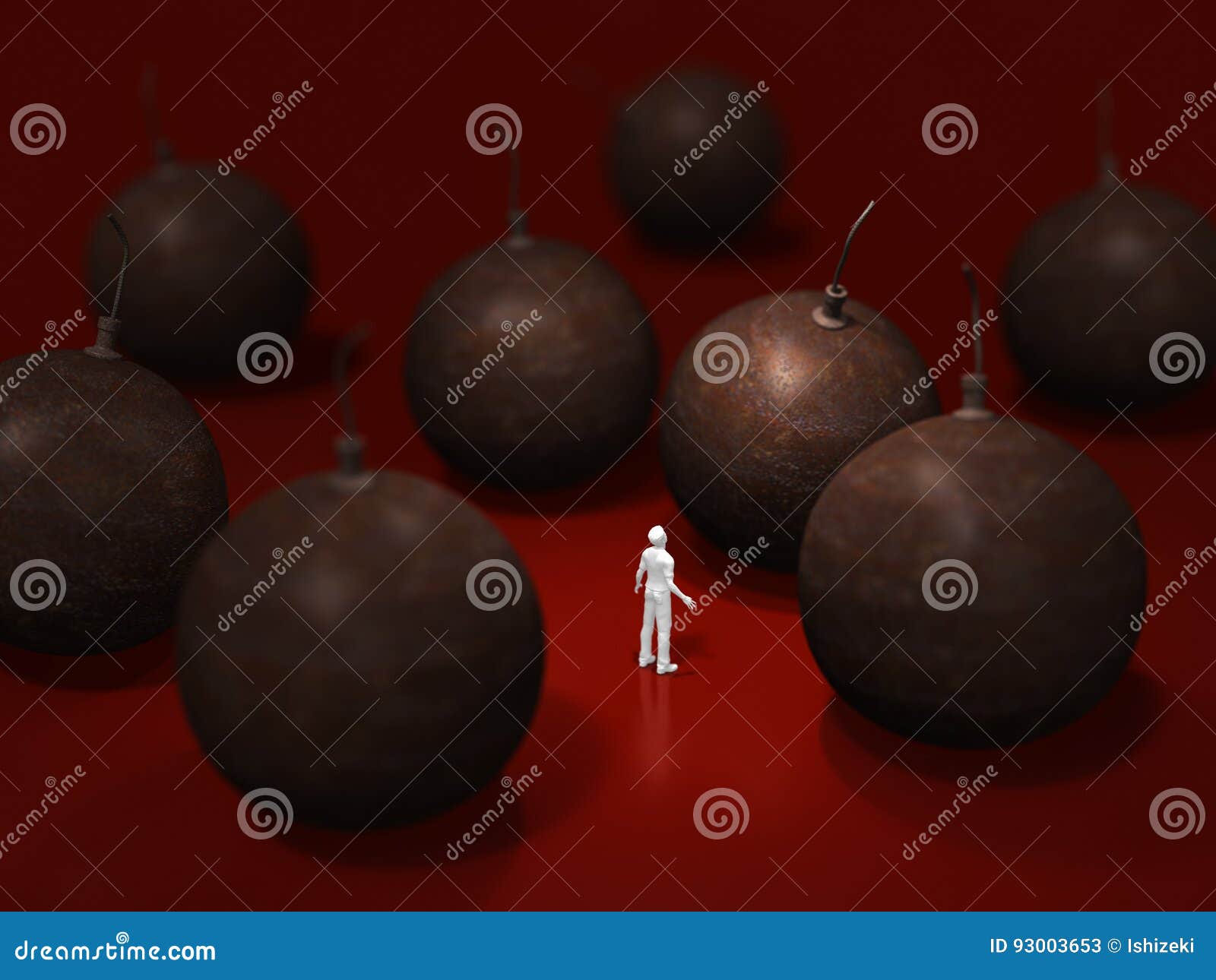 3D Illustration of Lots of Bombs Stock Illustration - Illustration of ...