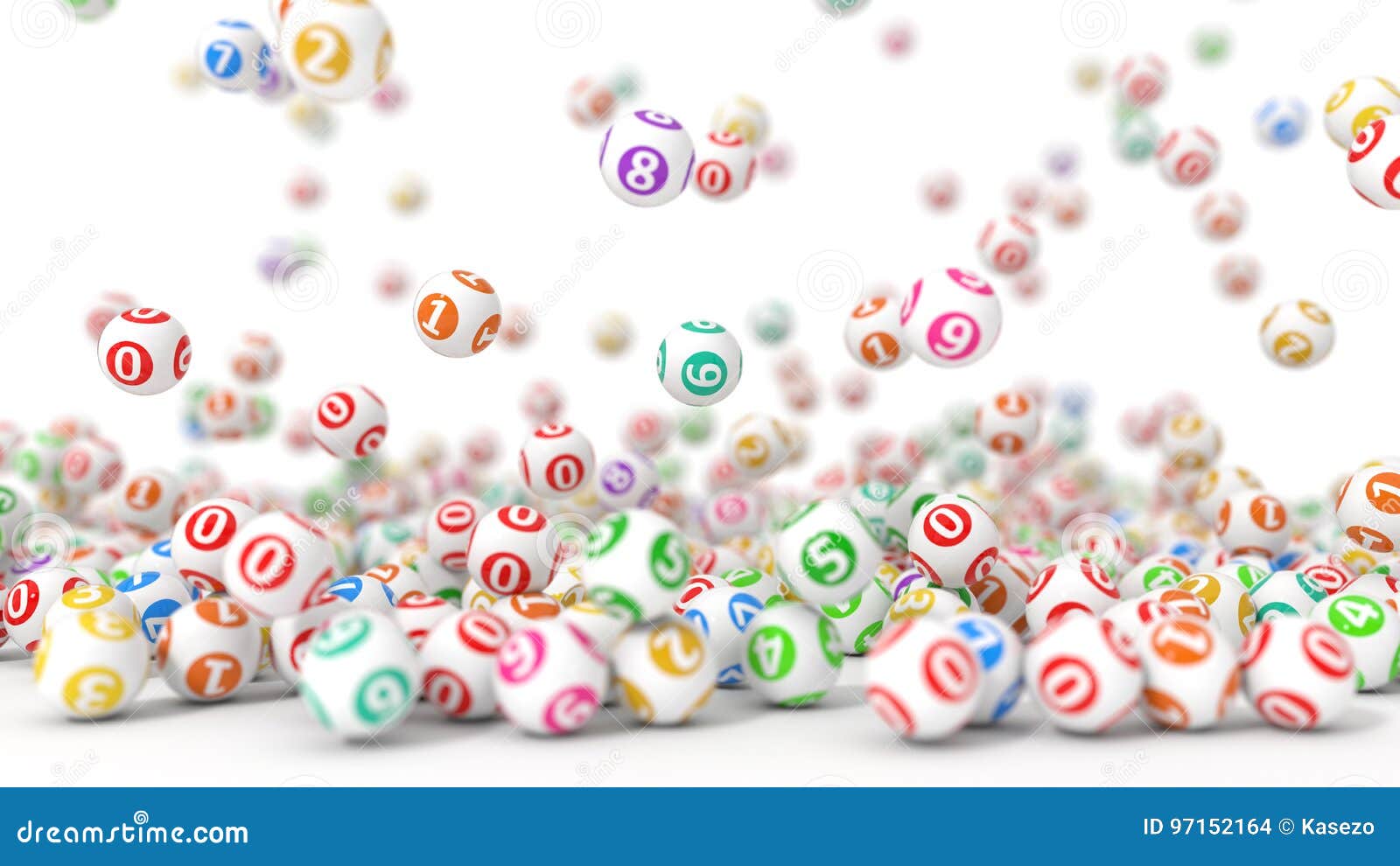 3d Illustration of Lottery Balls Stack. Stock Illustration ...