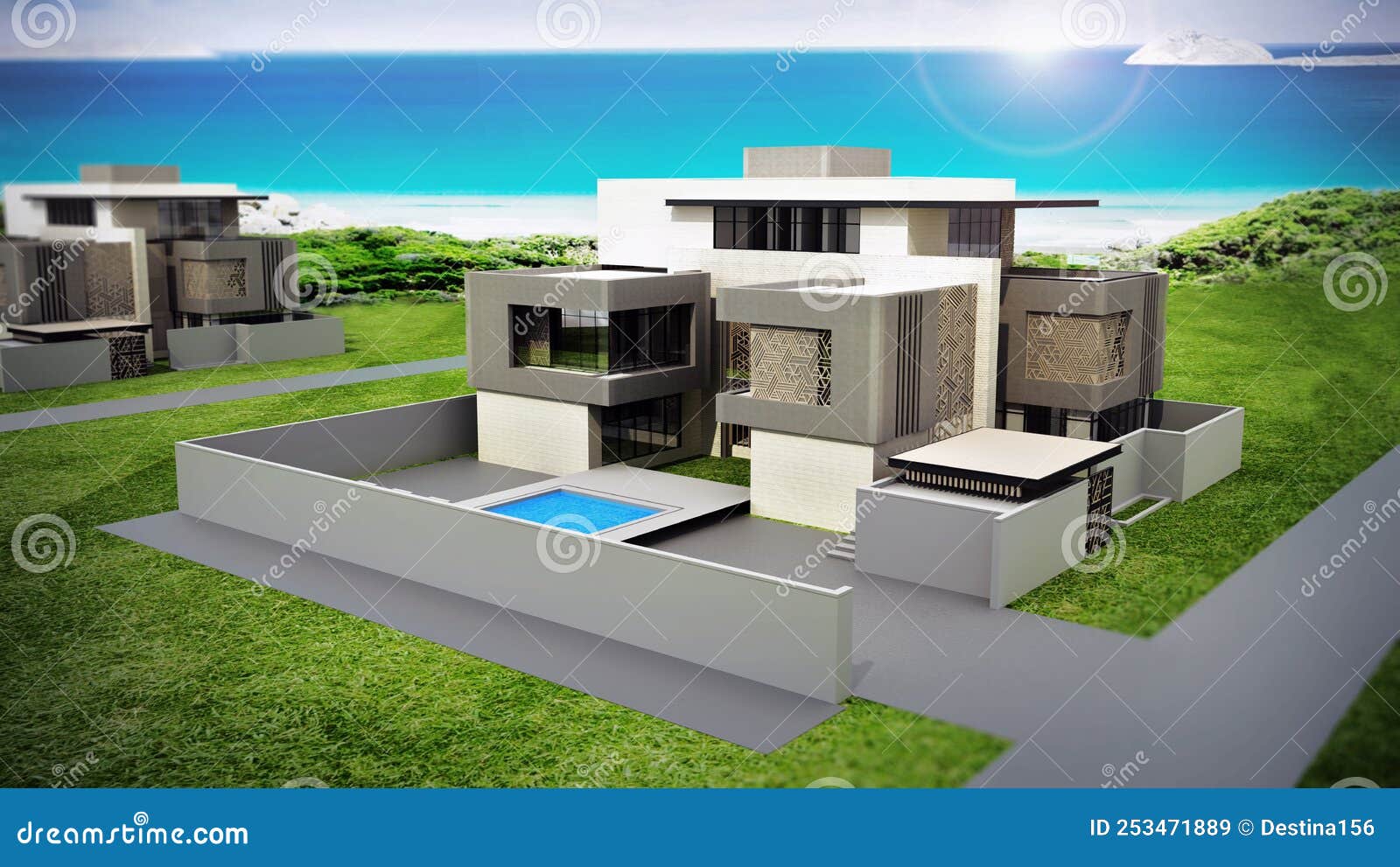 Luxurious Villa, Cottage Linear Vector Onboarding | CartoonDealer.com ...