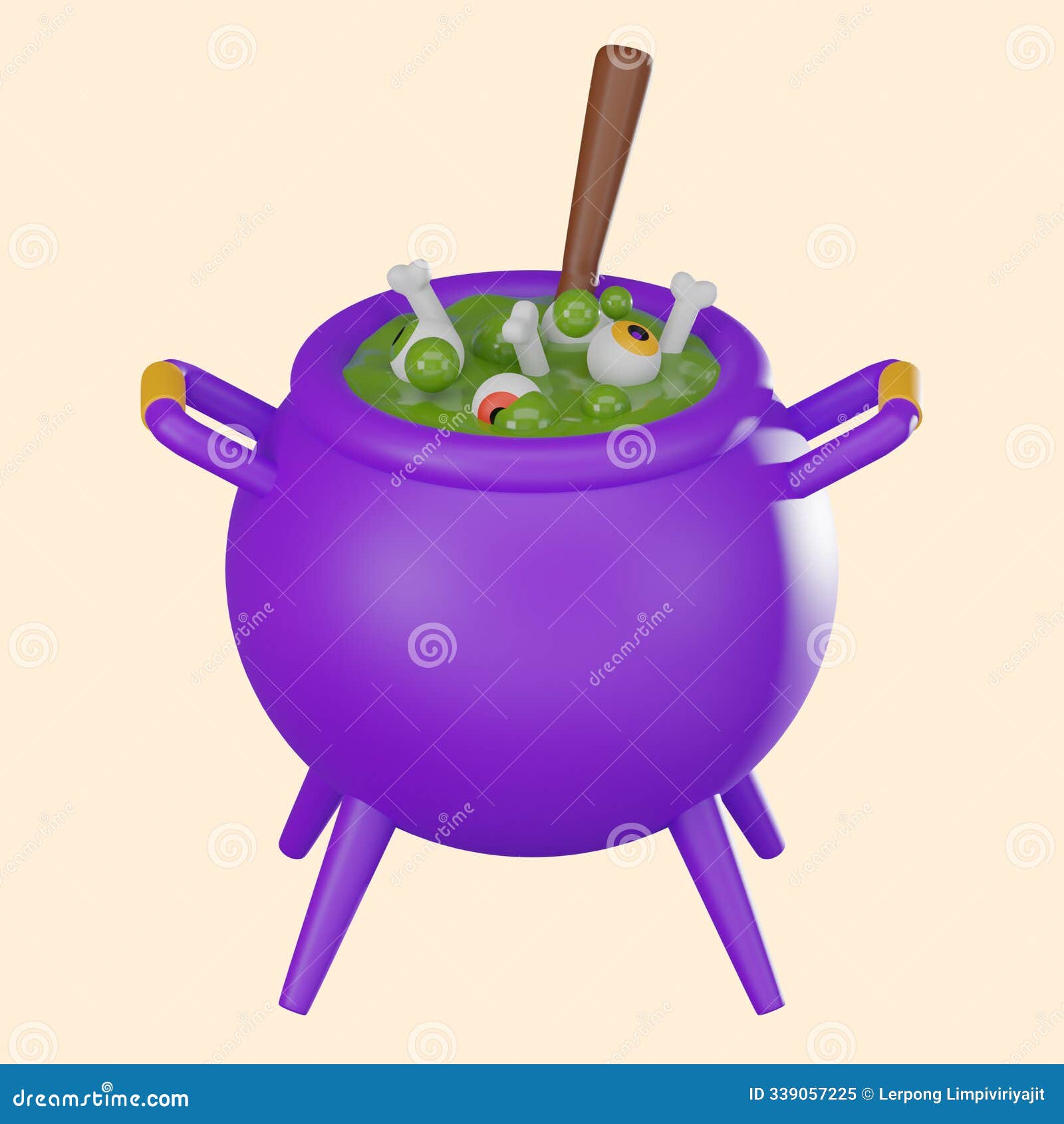 Magic Cauldron With Pentagram Doodle. Hand Drawn Wiccan Design Cartoon ...