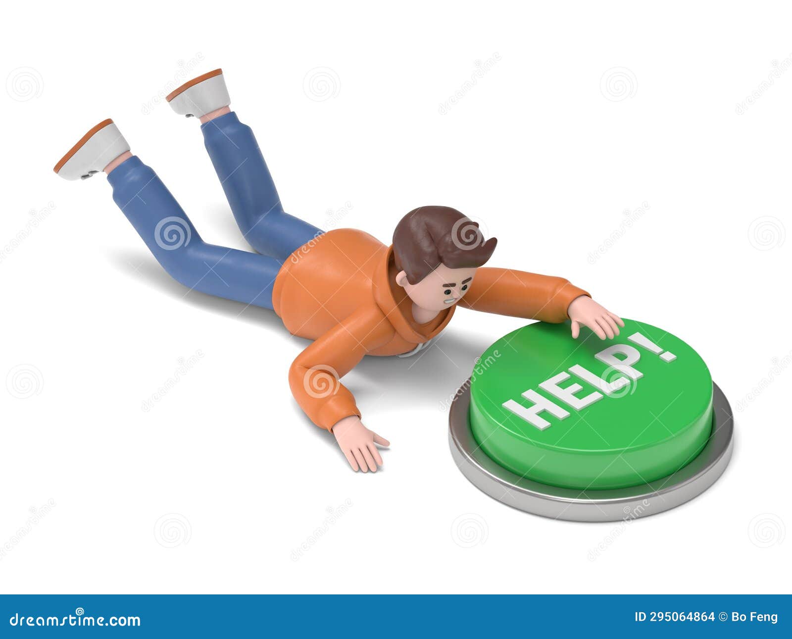 3D Button Rendering Of Emergency Signal Gun. Weapon To Launch Signal ...