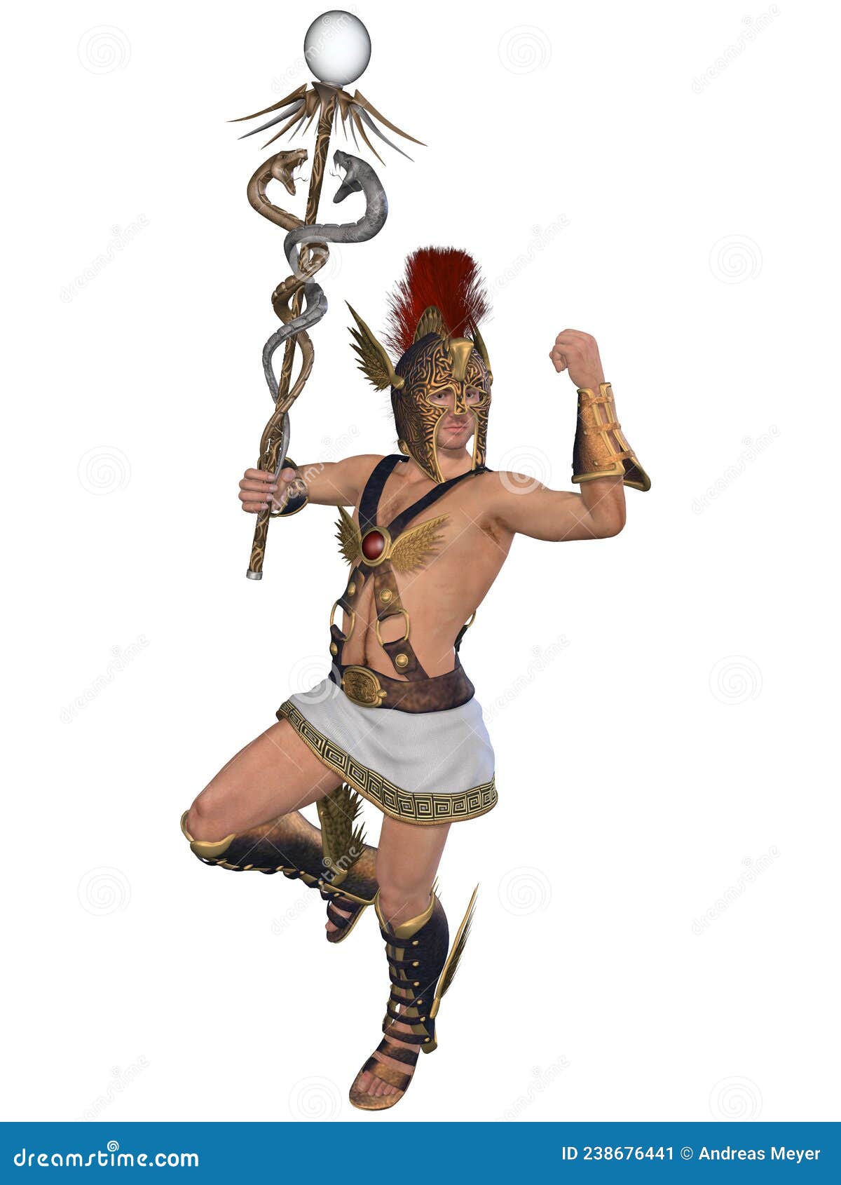 Man in a Roman Fantasy Uniform Stock Illustration - Illustration of ...