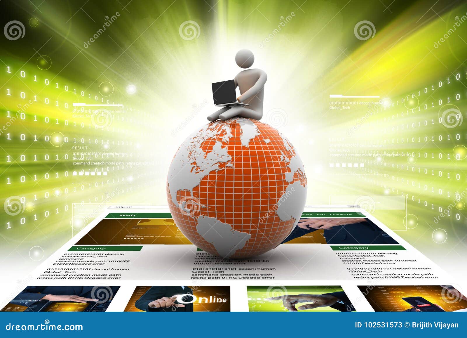 Man Sitting on Globe with the Laptop. on Top of the World Stock ... Man Sitting on Globe with the Laptop. on Top of the World Stock ...