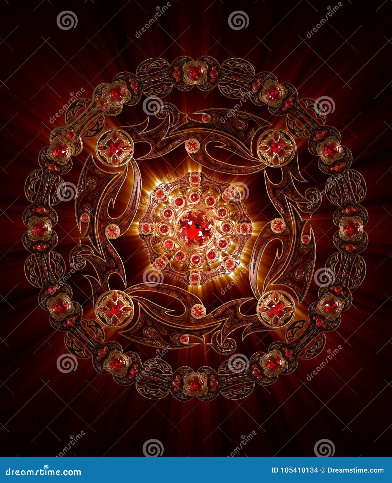 Mandala Spirit of Fire stock illustration. Illustration of gold - 105410134