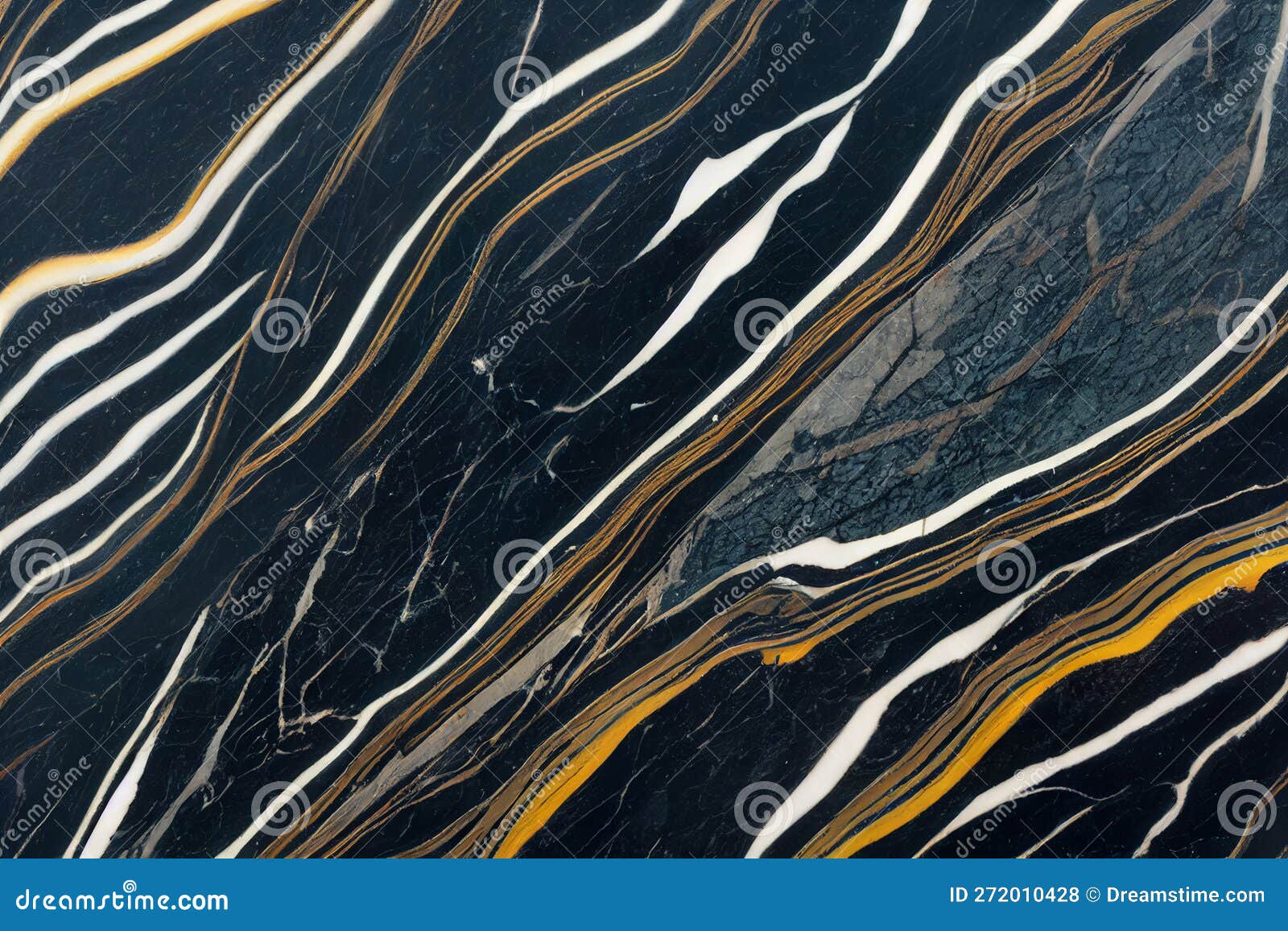3d Illustration of Marble Stone Texture Pattern, Black and White Flowy ...