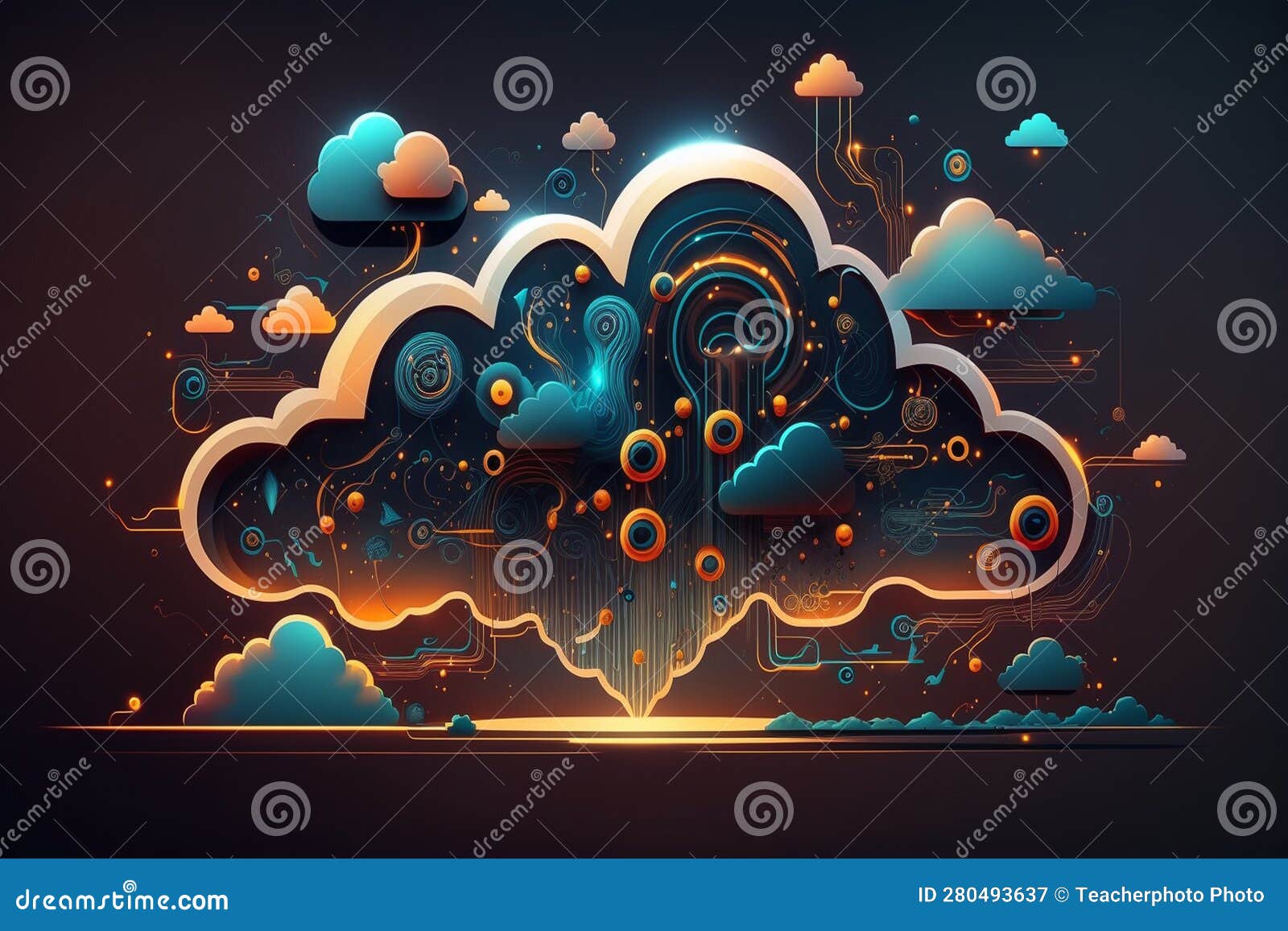 This 3D Illustration Masterfully Captures the Cloud Computing ...