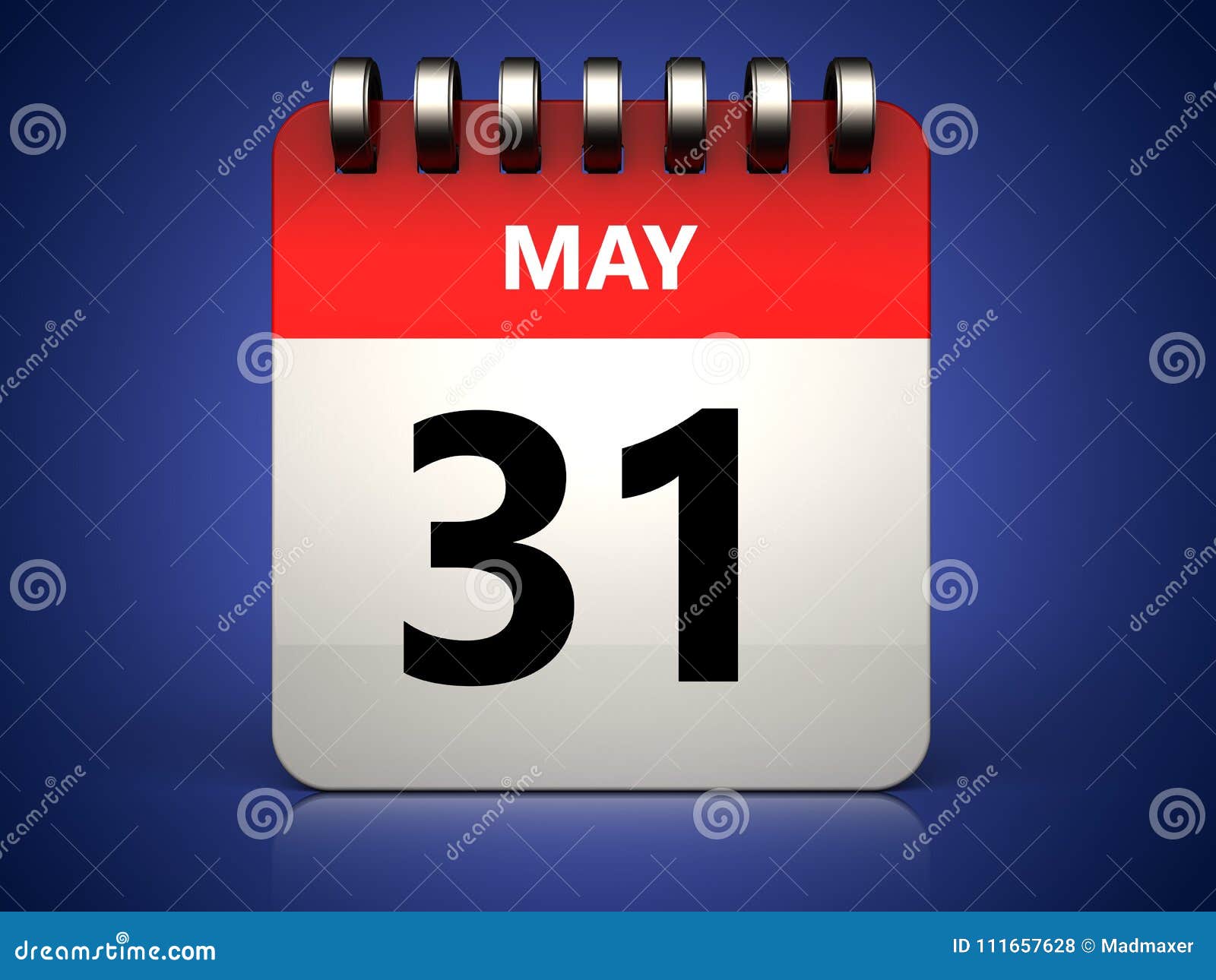 3d 31 may calendar stock illustration. Illustration of calendar - 111657628