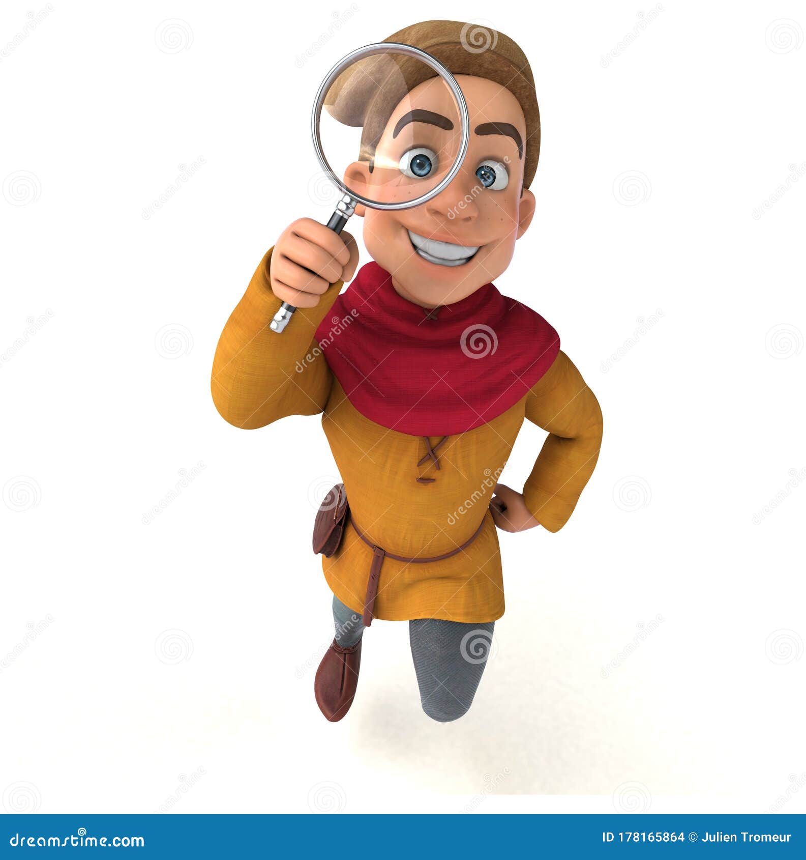3D Illustration of a Medieval Historical Character Stock Illustration ...