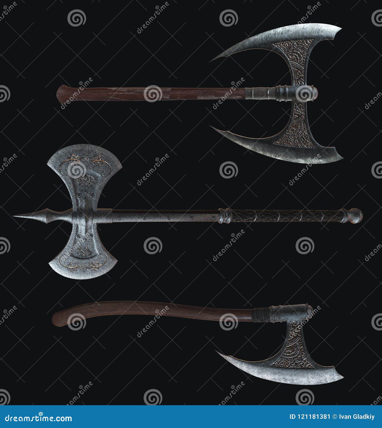 Medieval Weapons And Armors Set. Medieval Warrior Equipment. Vector ...