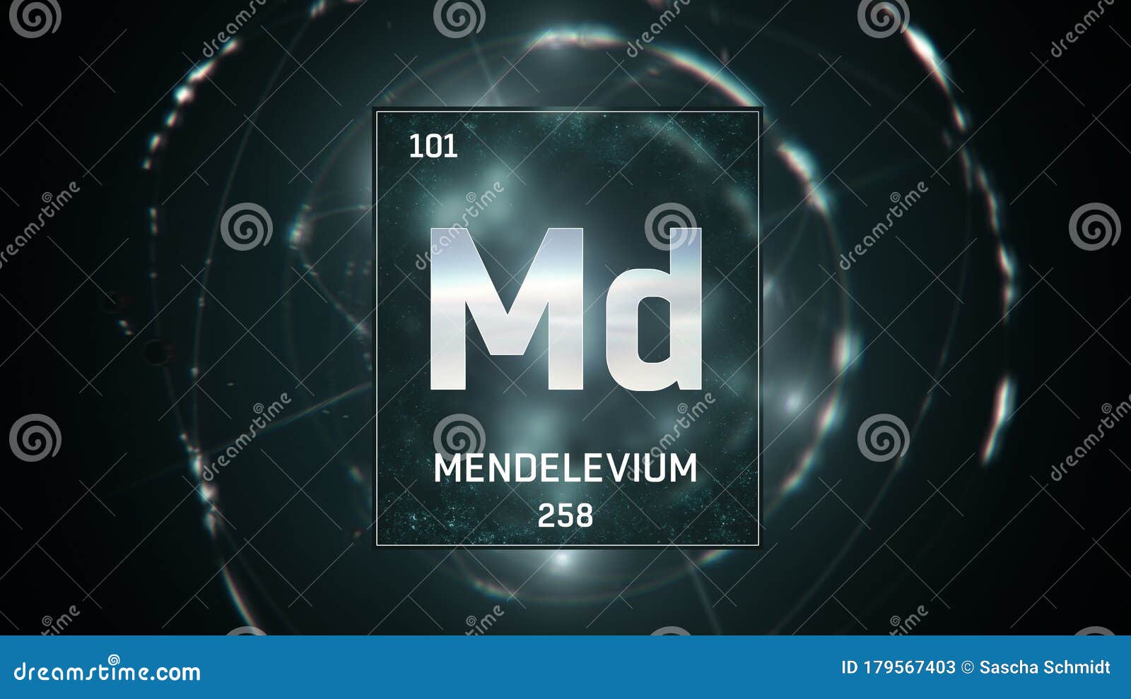 Mendelevium As Element 101 of the Periodic Table 3D Illustration on ...