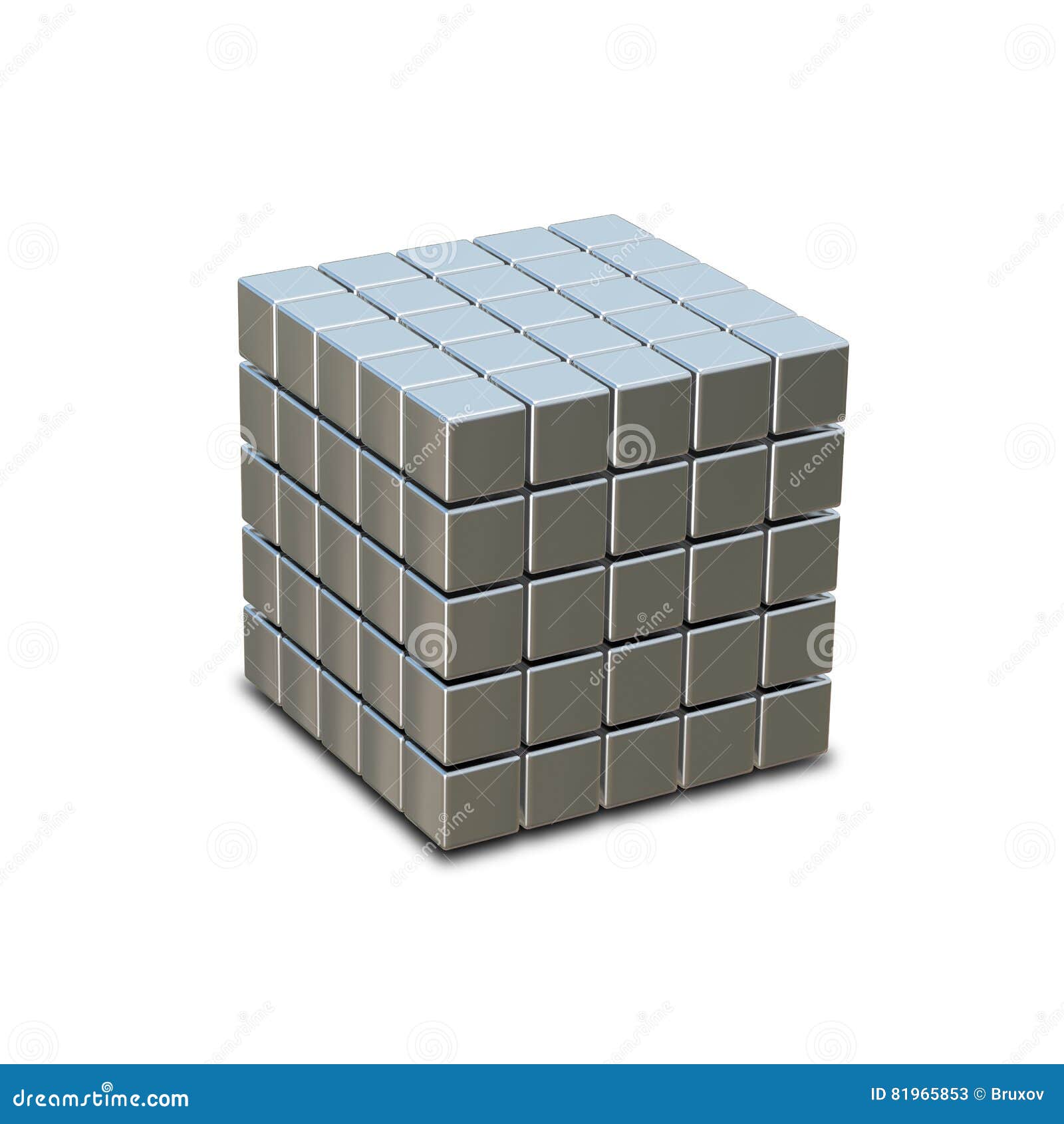 Metal Cube Grid With Message WIN - 3D Rendered Illustration ...