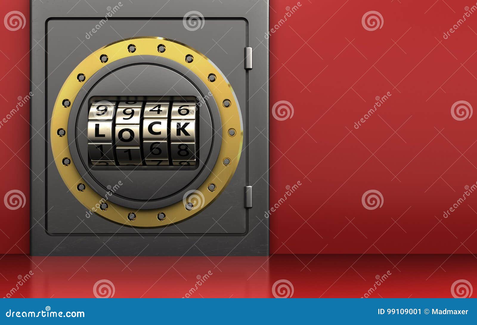 3d Code Lock Door Code Lock Door Stock Illustration - Illustration of ...