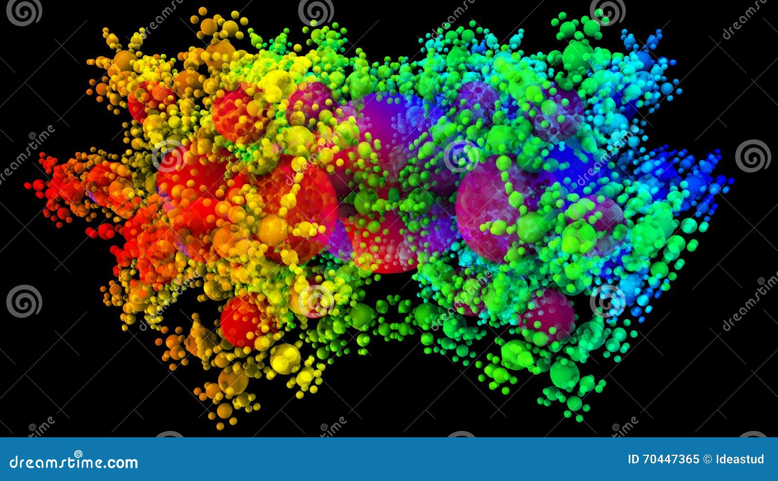 3D Illustration of Microbiology Molecule Object Stock Illustration ...