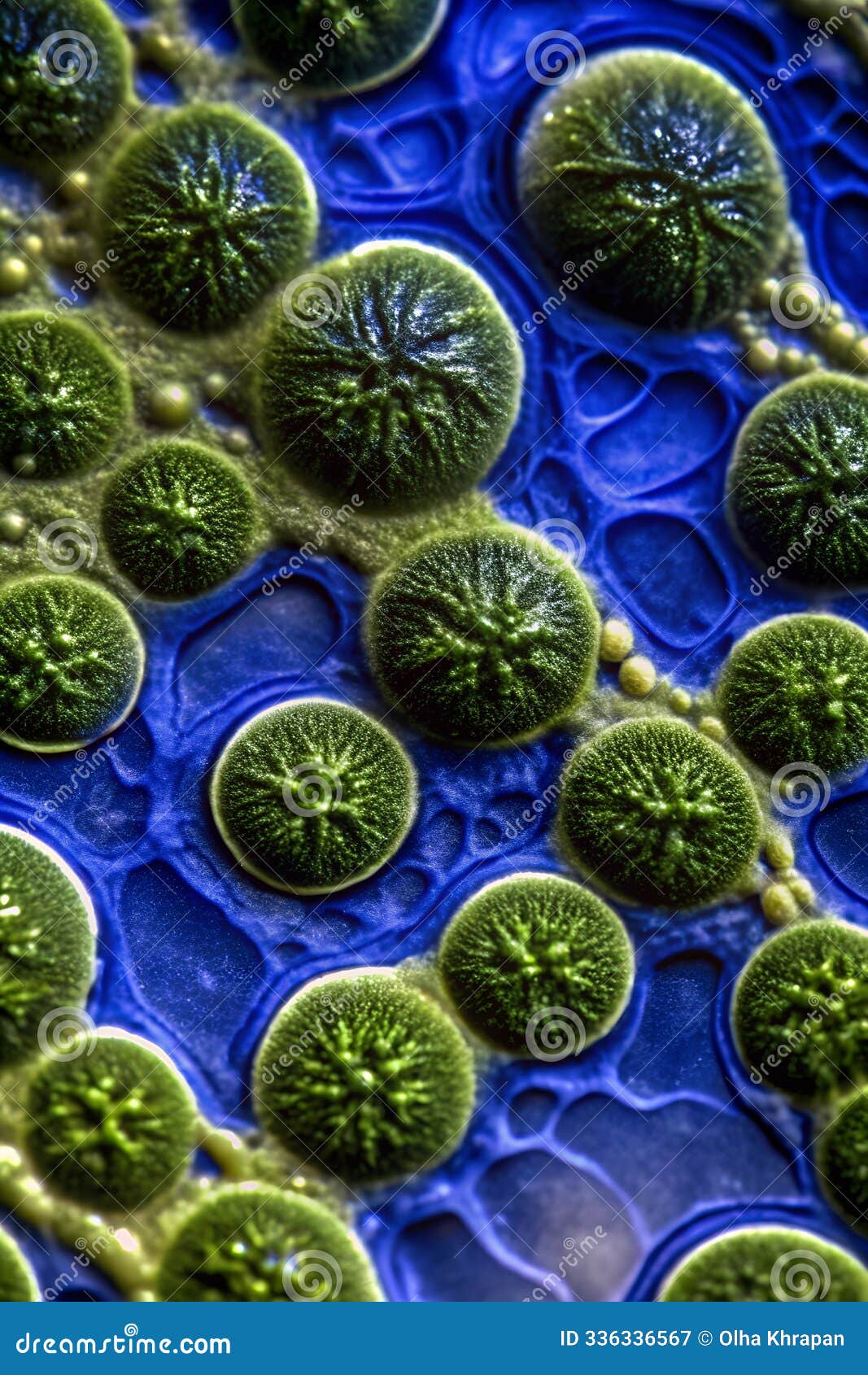 3D Illustration of a Microscopic View of the Cells of a Plant Under the ...