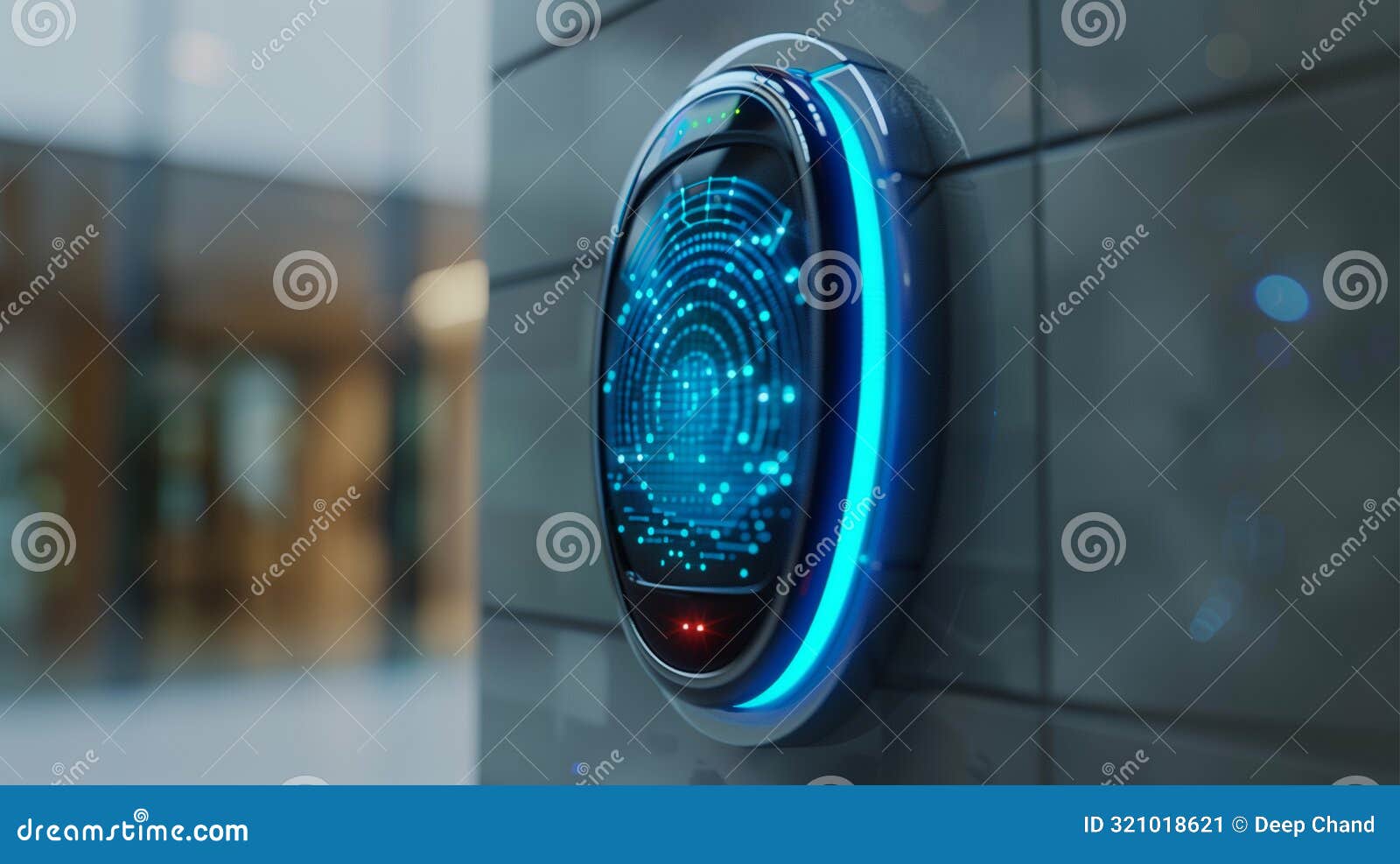 Illustration of Modern Advanced Biometric Security System Isolated on ...