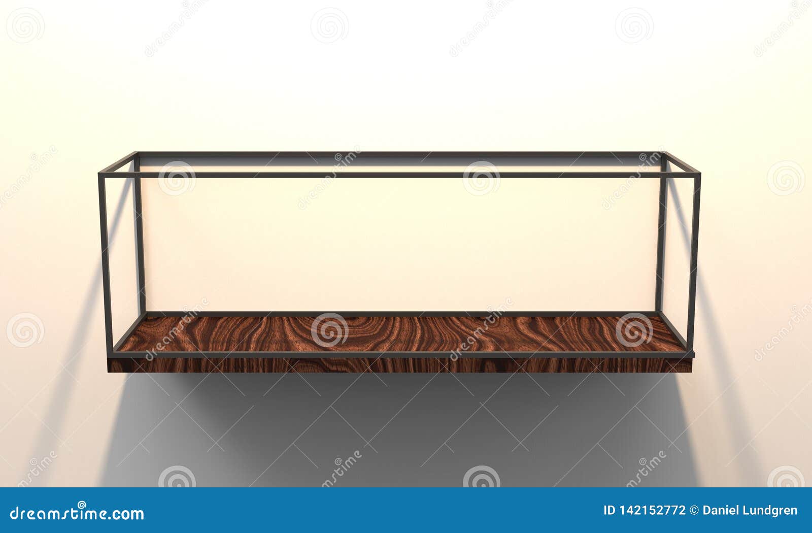 3D Illustration of a Modern Floating Shelf Stock Illustration ...