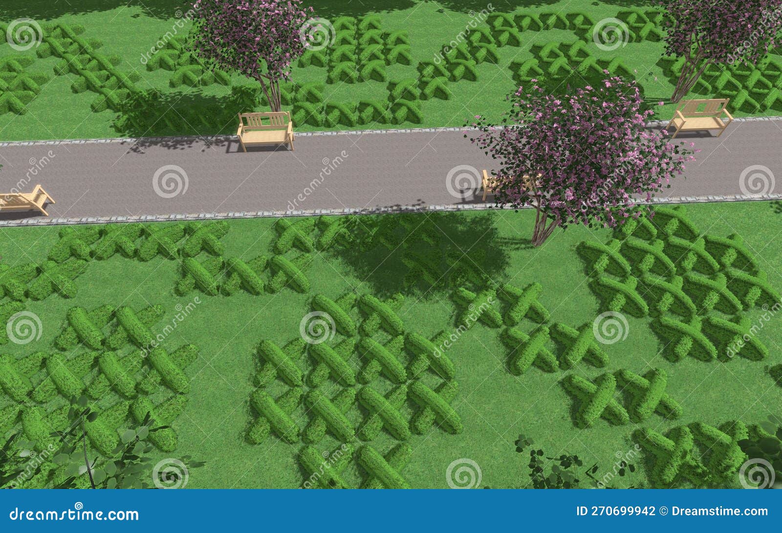 Modular Topiary Garden With Clipped Borders In The Form Of Crosses ...