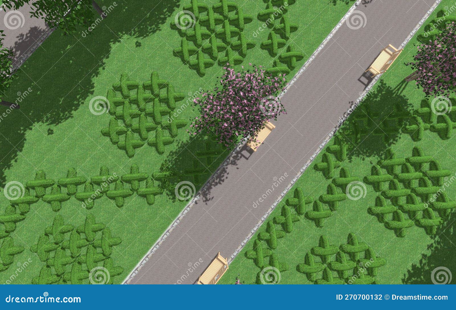 Modular Topiary Garden With Clipped Borders In The Form Of Crosses ...