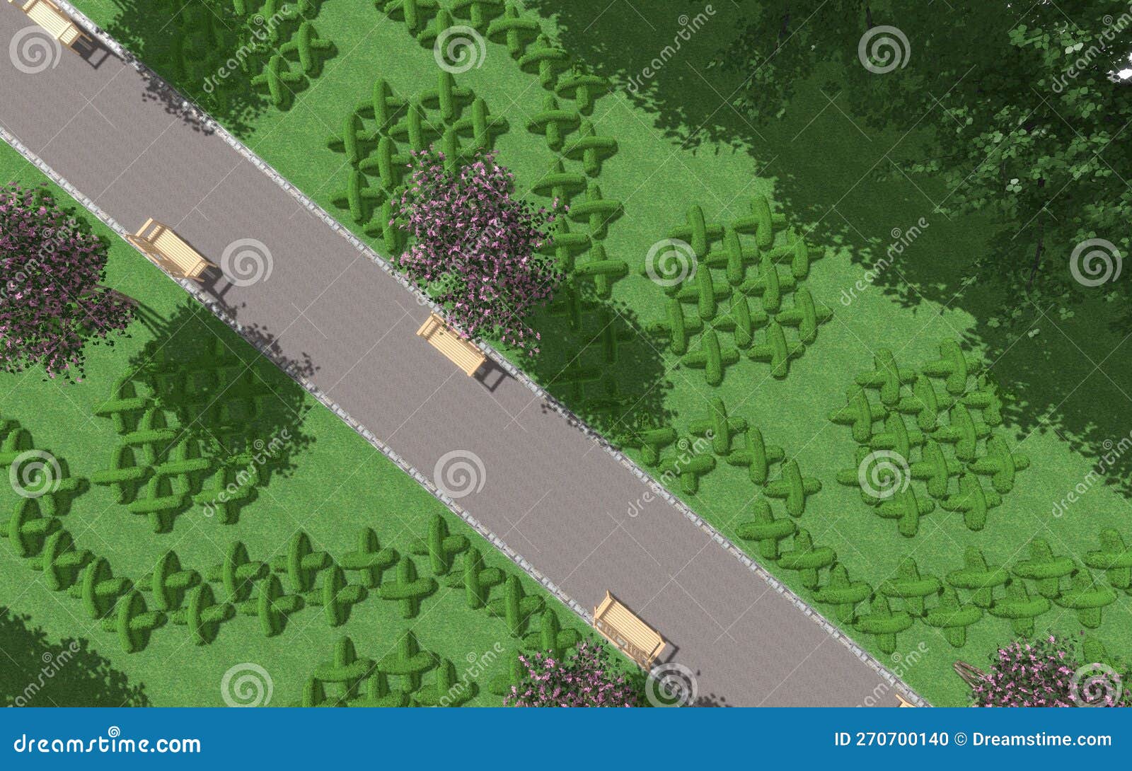 Modular Topiary Garden With Clipped Borders In The Form Of Crosses ...