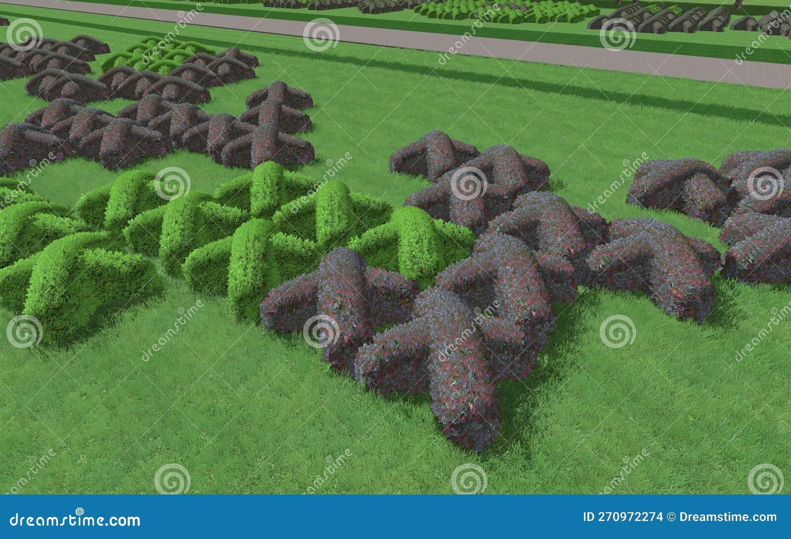 Modular Topiary Garden With Clipped Borders In The Form Of Crosses ...