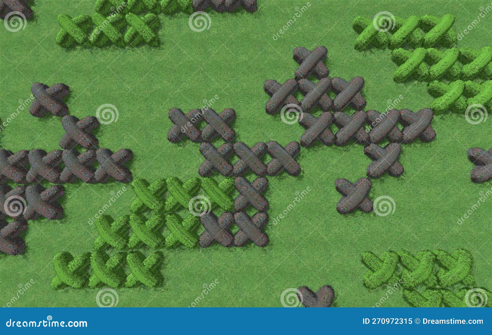 Modular Topiary Garden With Clipped Borders In The Form Of Crosses ...