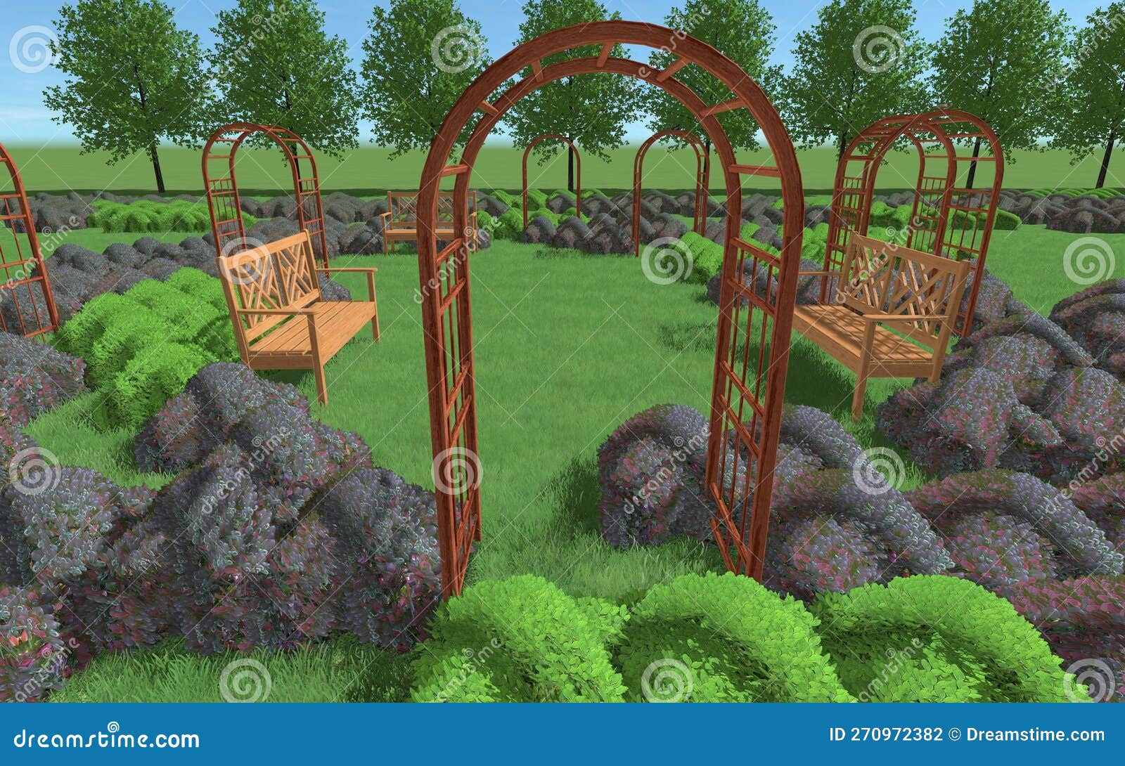 Modular Topiary Garden With Clipped Borders In The Form Of Crosses ...