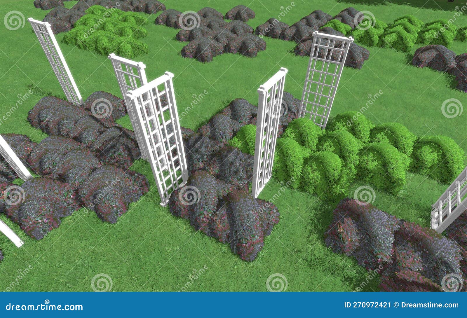 Modular Topiary Garden with Clipped Borders in the Form of Crosses ...