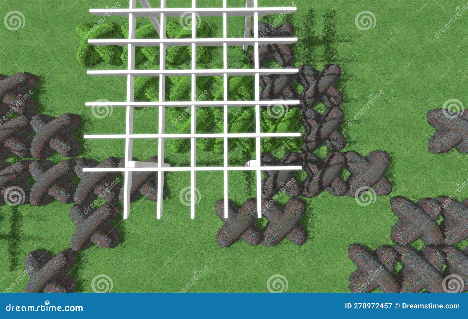 Modular Topiary Garden with Clipped Borders in the Form of Crosses ...