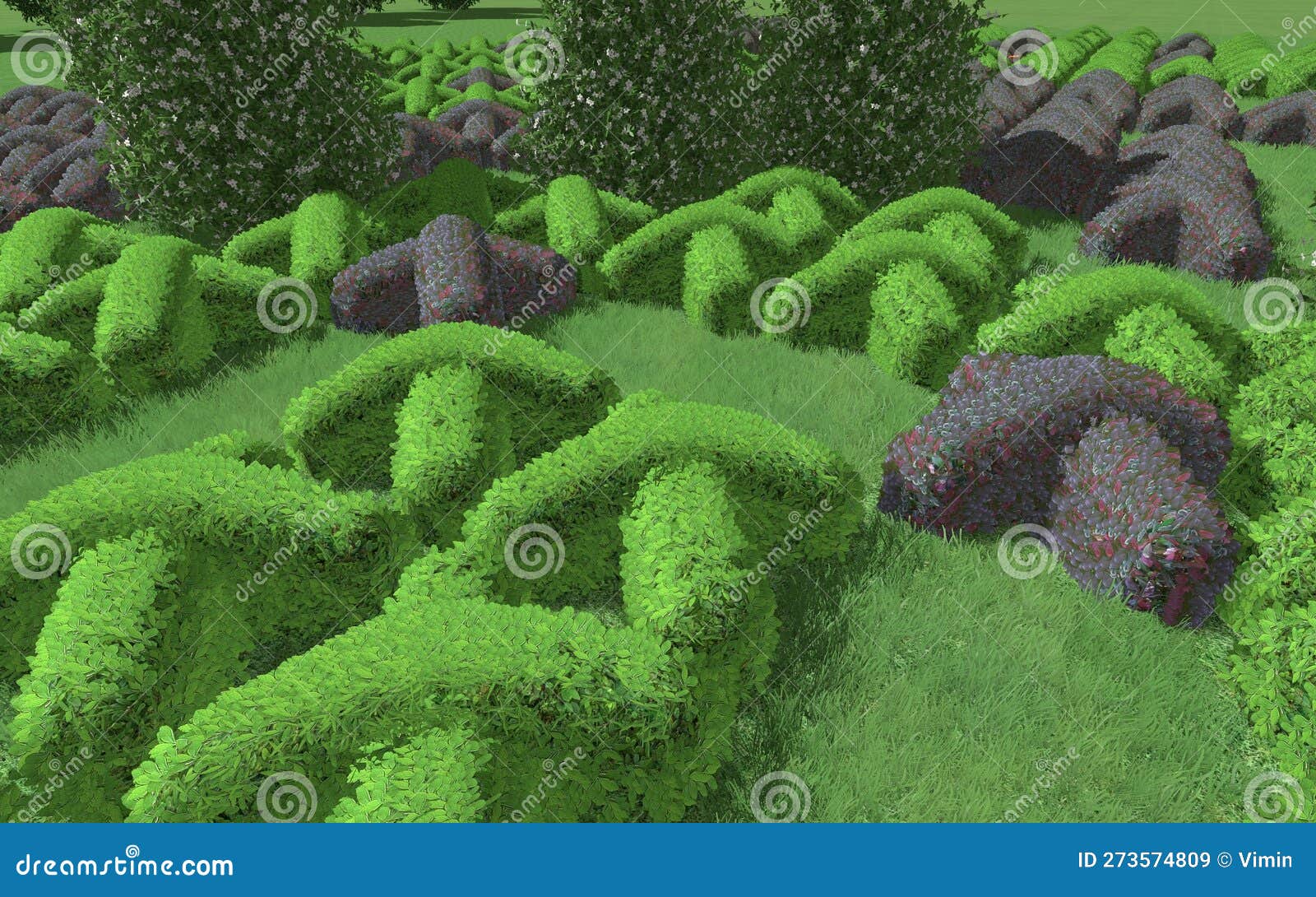 Modular Topiary Garden with Clipped Borders in the Form of Crosses ...