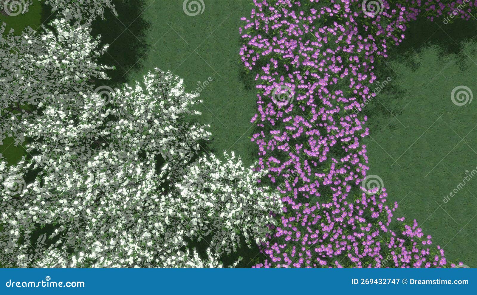 3D Illustration of a Modern Landscape Design of a City Square. Texture ...