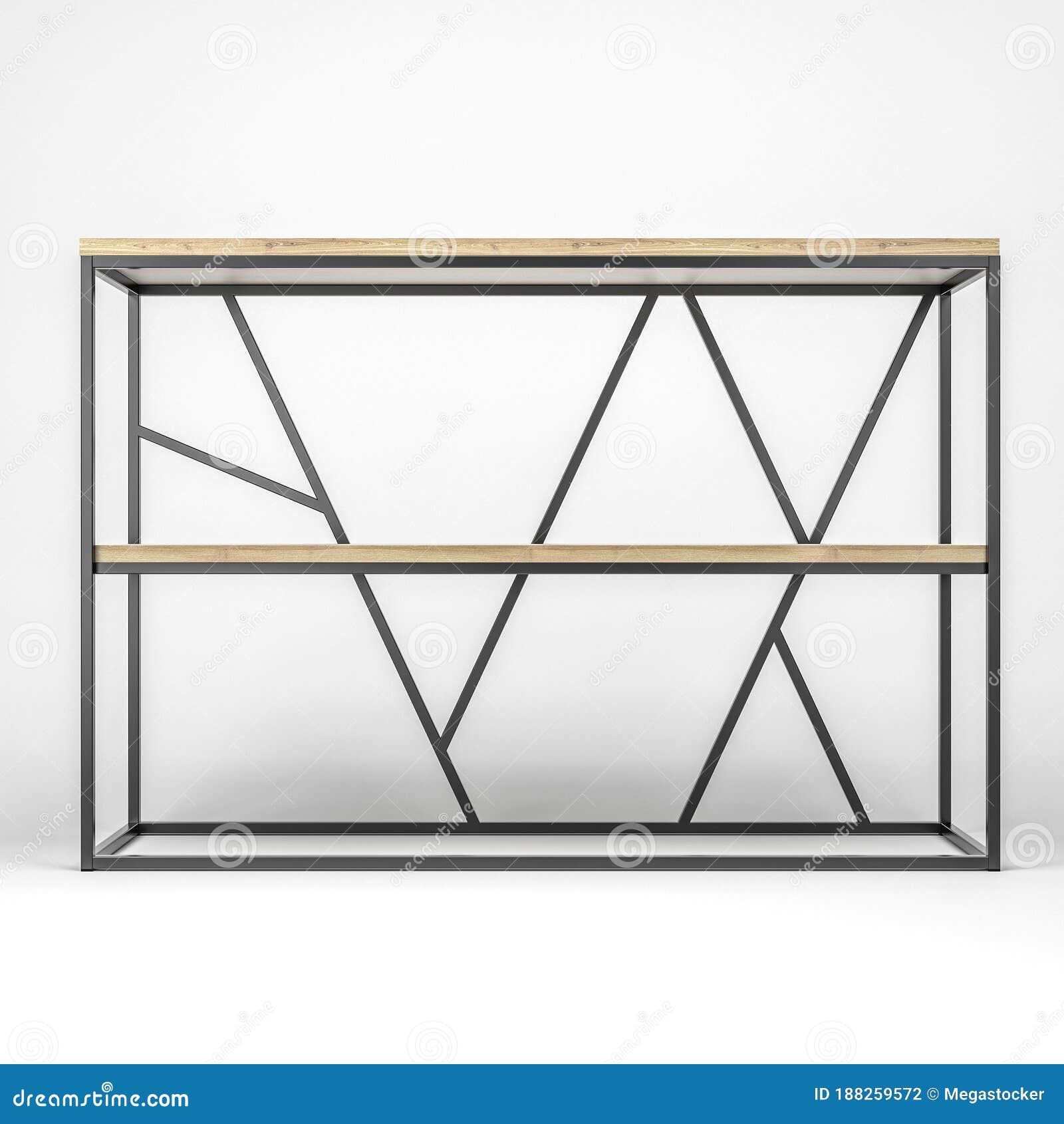 3d Illustration of a Modern Loft-style Rack Stock Illustration ...