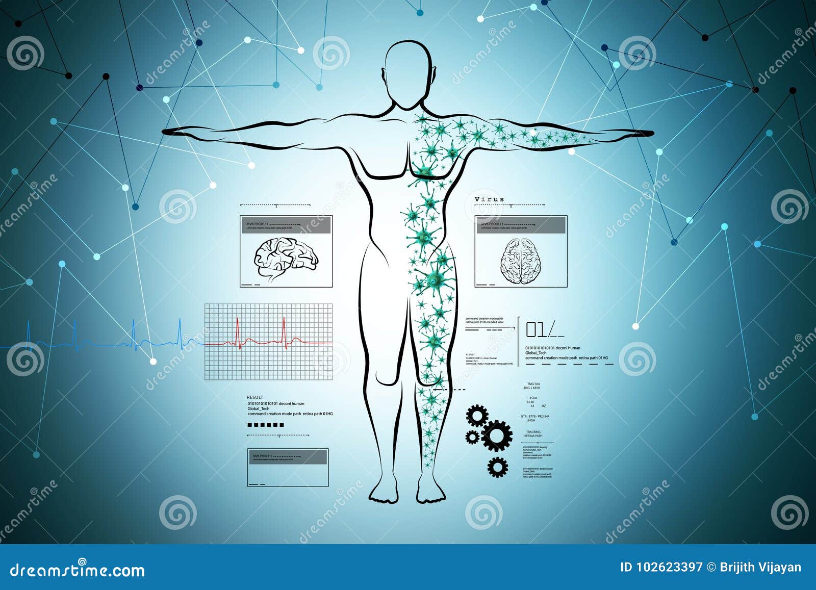 Molecular Structure of Human Body Stock Illustration - Illustration of ...