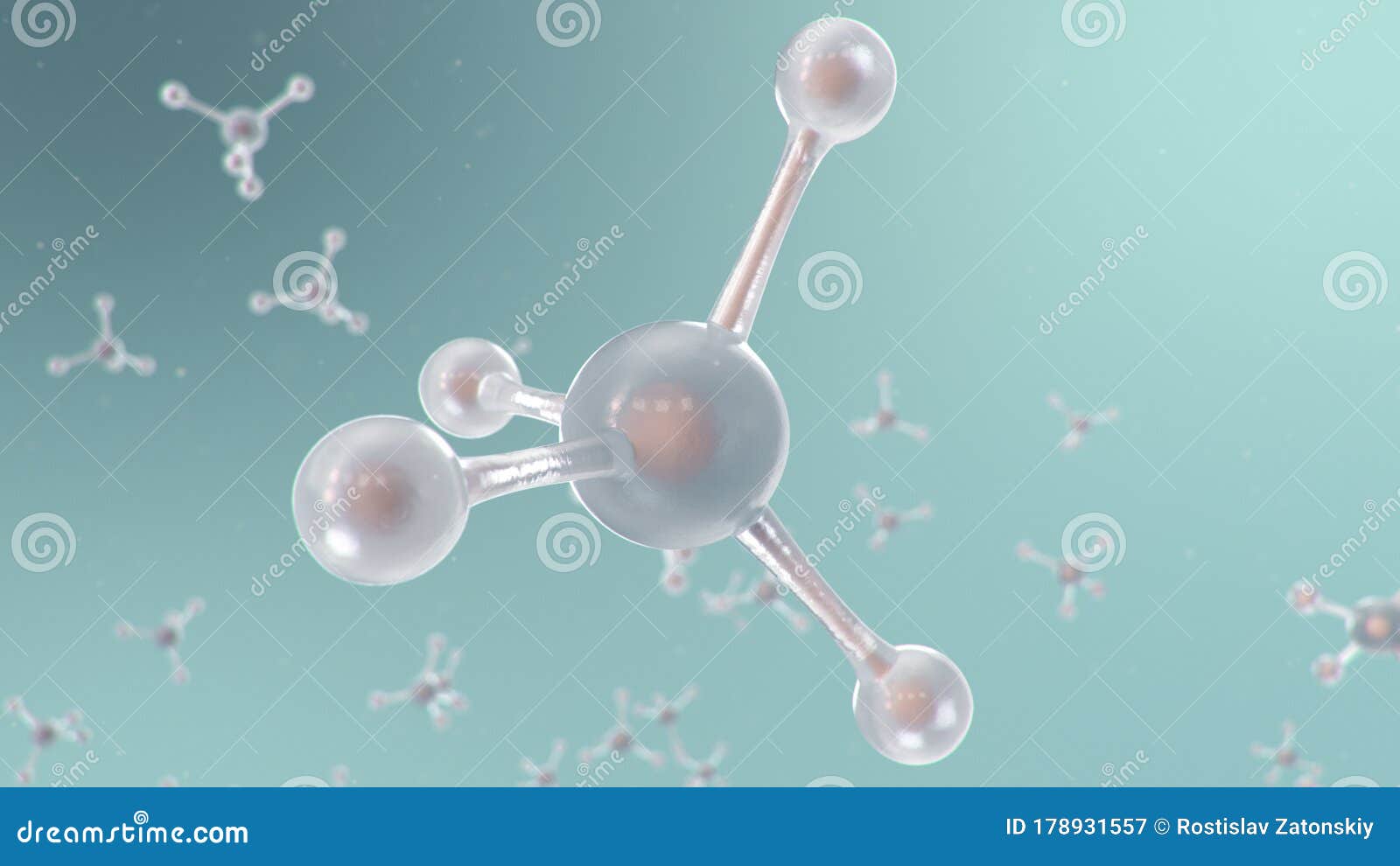 3D Illustration Molecular Structure. Molecular Chemistry, Background ...