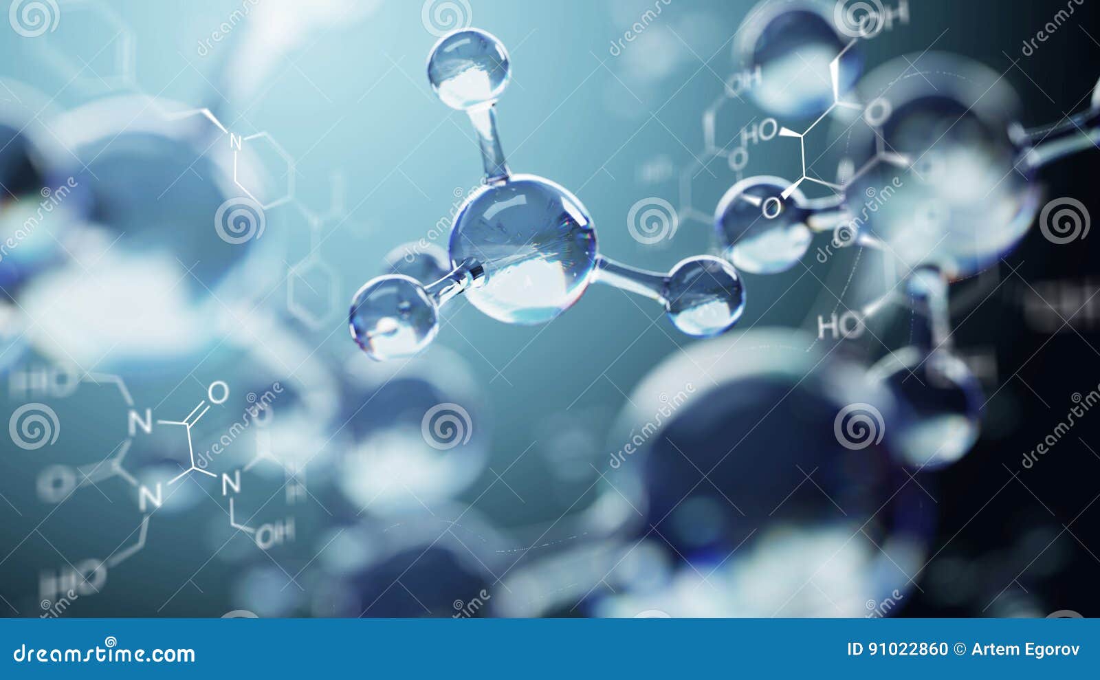 3d Illustration of Molecule Model. Science Background with Molecules ...