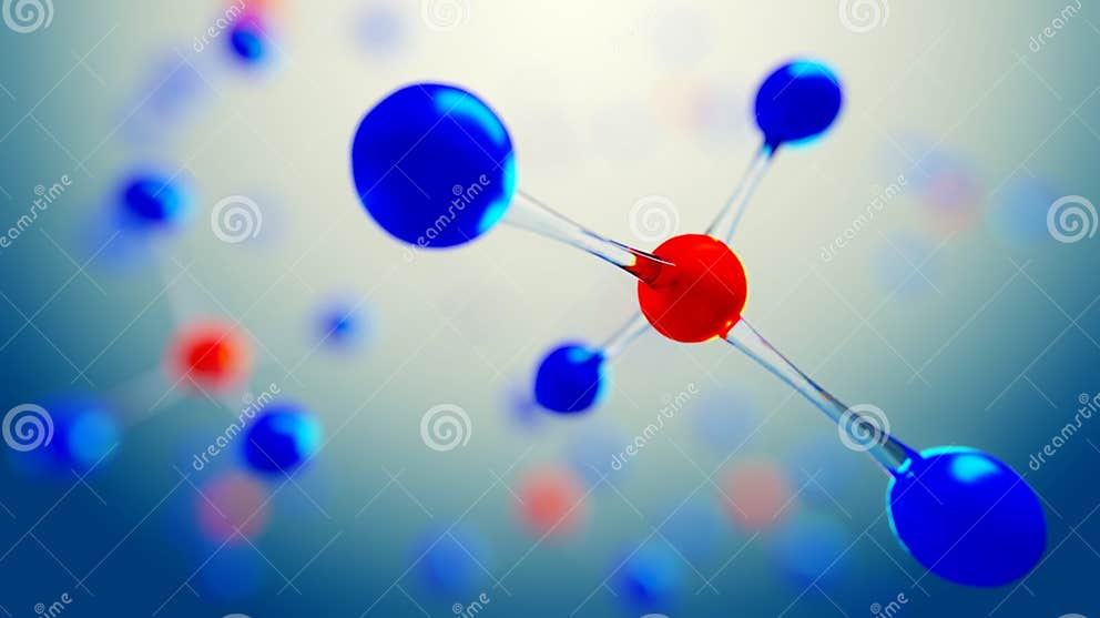 3d Illustration of Molecule Model. Science Background with Molecules ...
