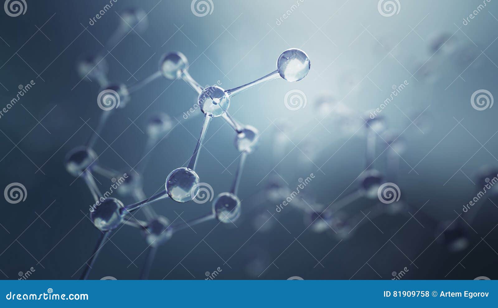 3d Illustration of Molecule Model. Science Background with Molecules ...