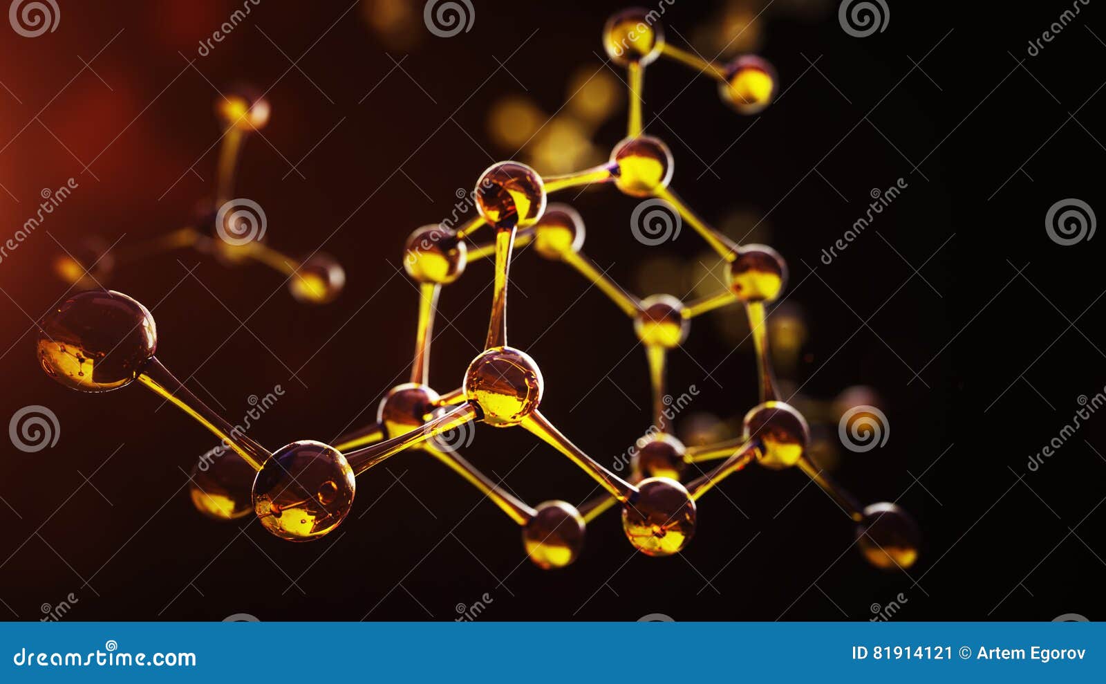 3d Illustration of Molecule Model. Science Background with Molecules ...