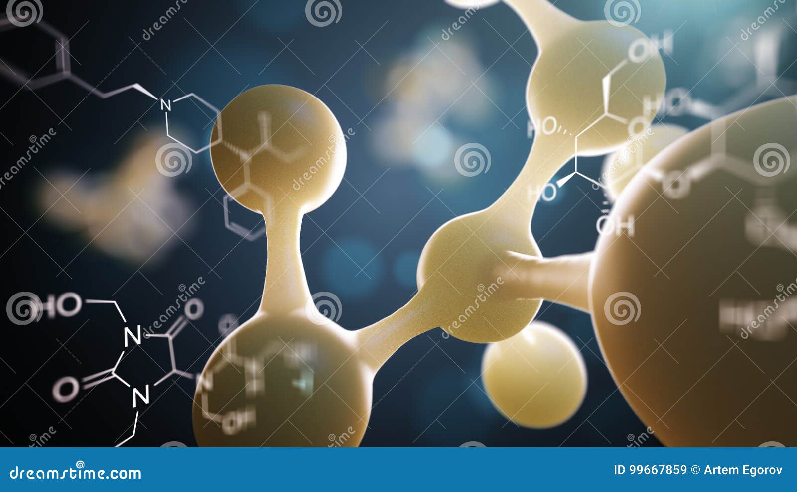 Science or Medical Background with Molecules and Atoms. Stock ...