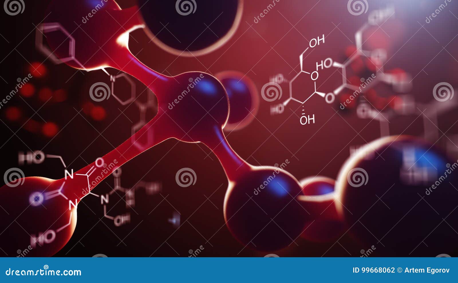 Science or Medical Background with Molecules and Atoms. Stock ...