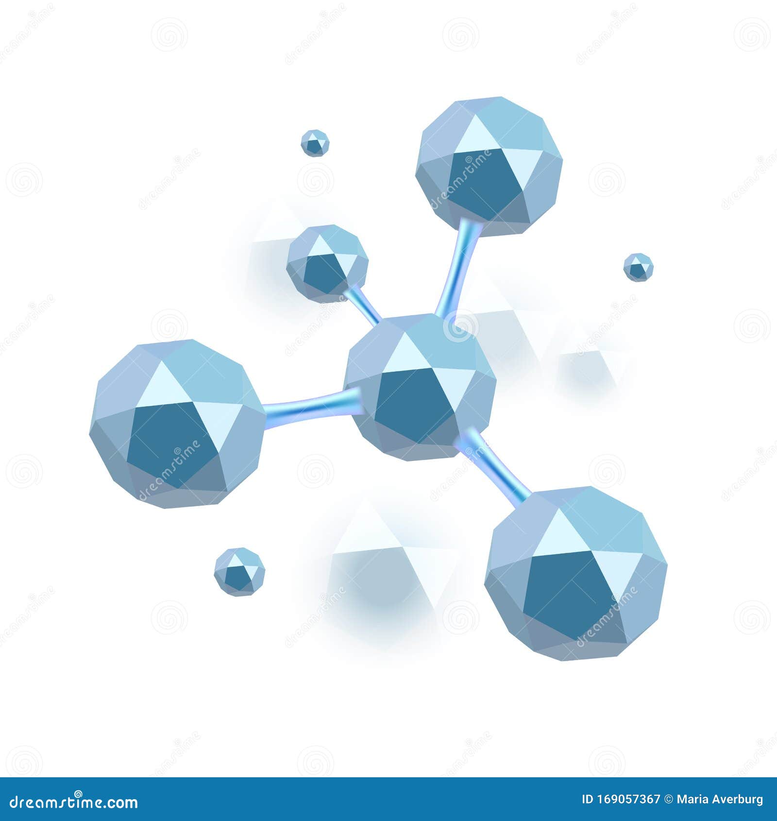 3d Illustration of Molecule Model. Science or Medical Background with ...