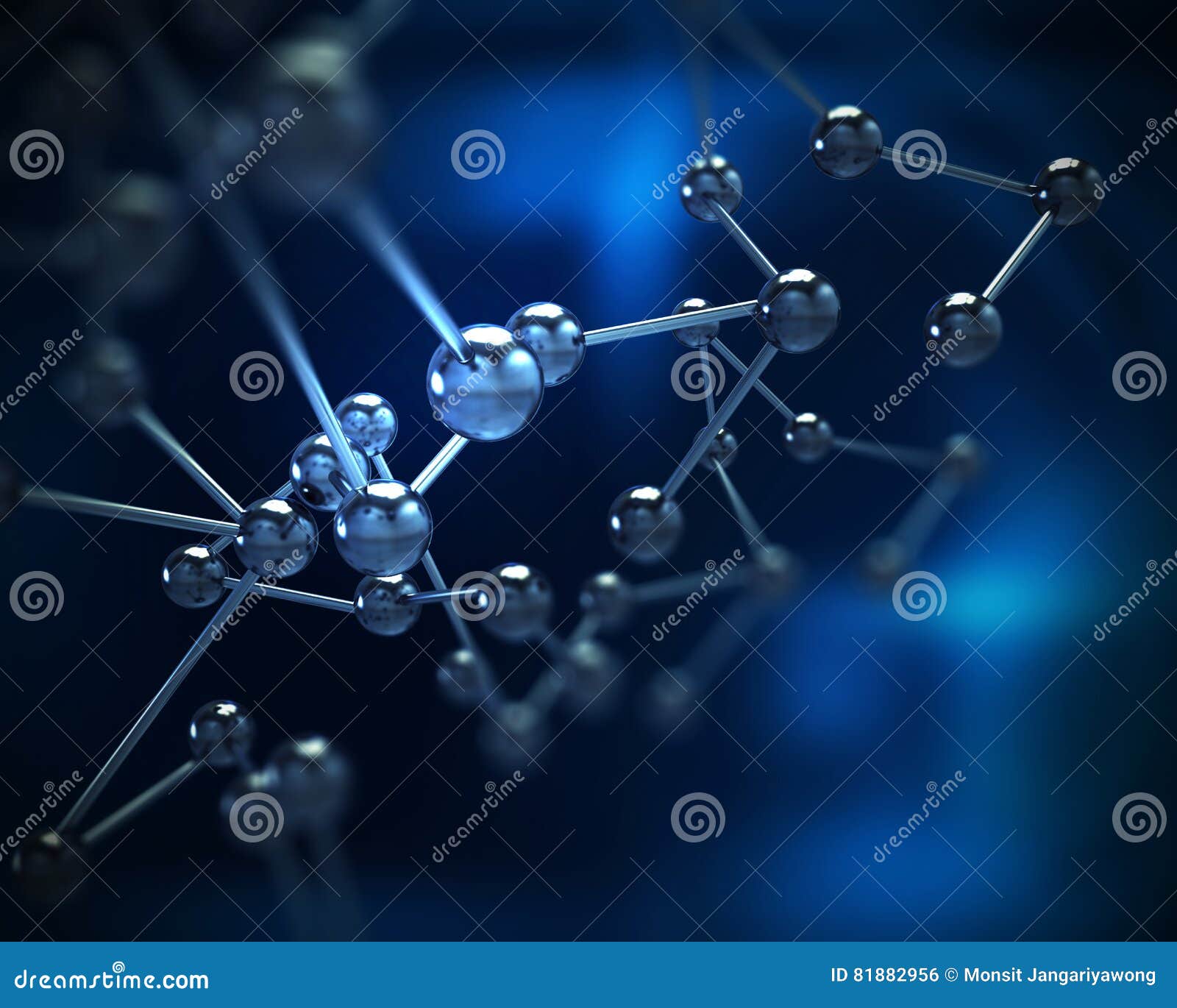 3d Illustration of Molecules Chemical Science Background Stock ...