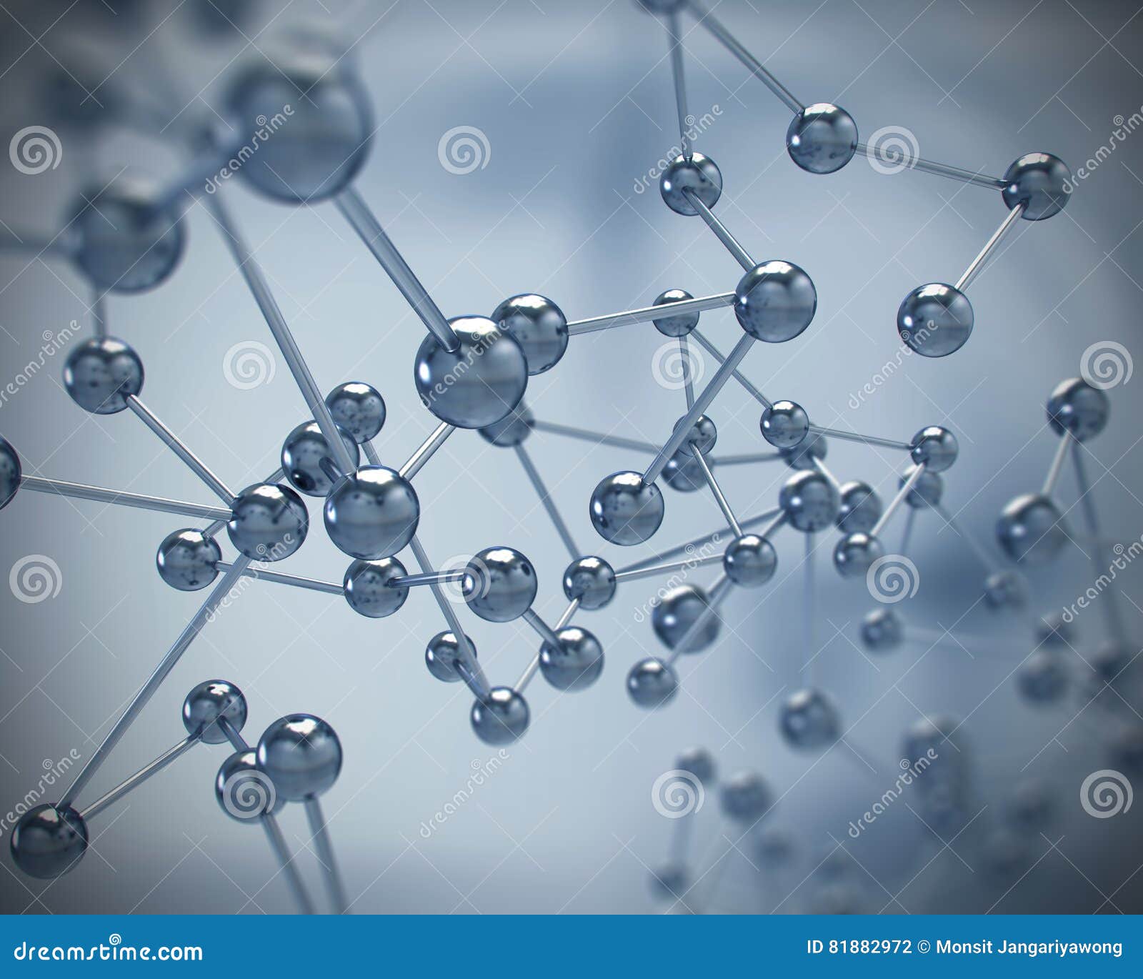 3d Illustration of Molecules Chemical Science Background Stock ...
