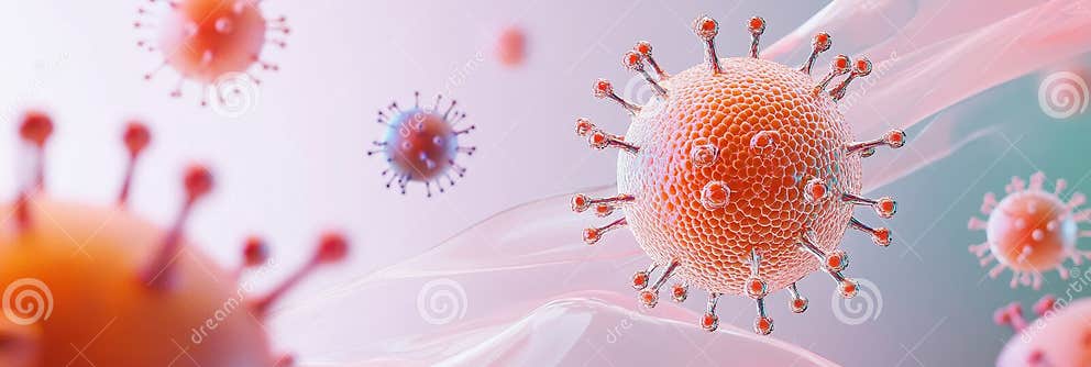 A 3D Illustration of Monkeypox Virus Particles the Image Showcases the ...