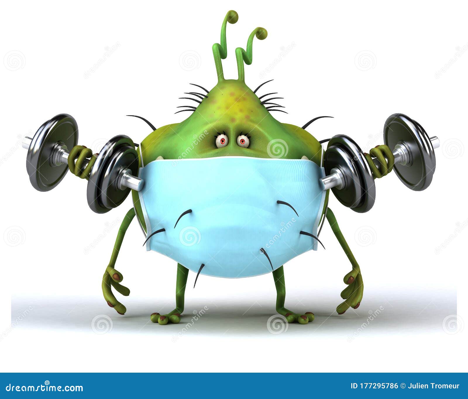 3D Illustration of a Monster Bug with a Mask Stock Illustration ...
